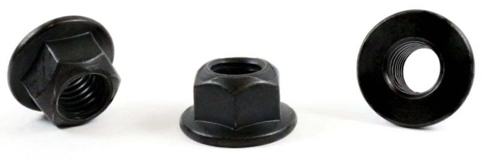 M8-1.25 Toplock Hex Flange Nuts / Non-Serrated / Class 10 / Black Phos ...