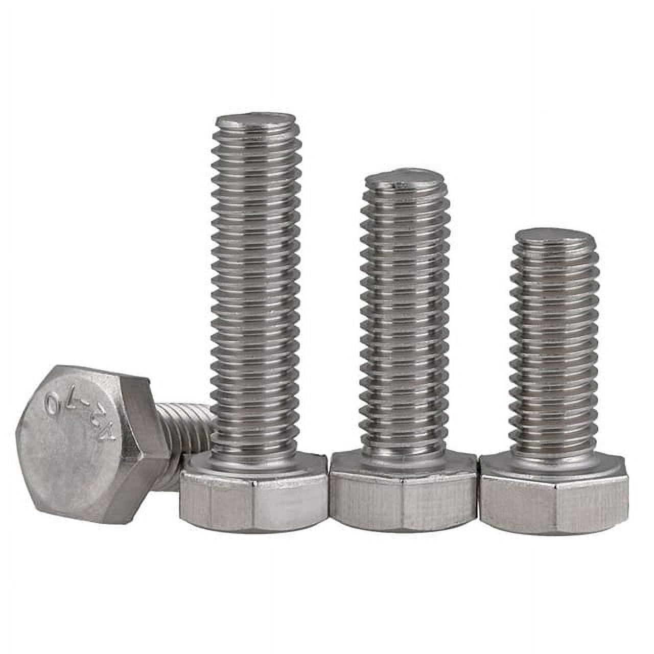 M8-1.25 x 70mm Hex Head Cap Screws, Stainless Steel A2, Plain Finish ...