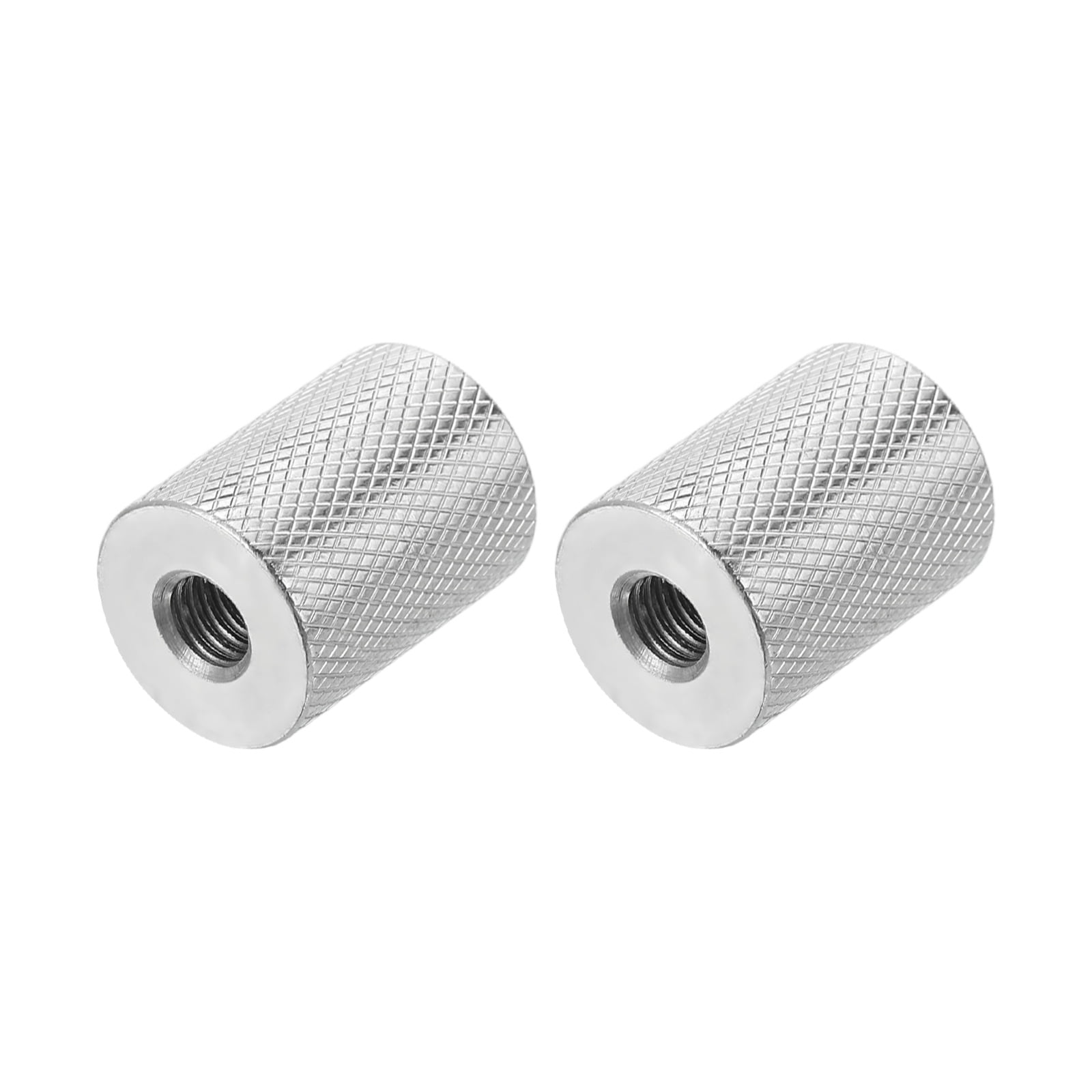 M8 2 Pack 304 Stainless Steel Round Knurled Connector Nuts,0.79"OD x 1. ...