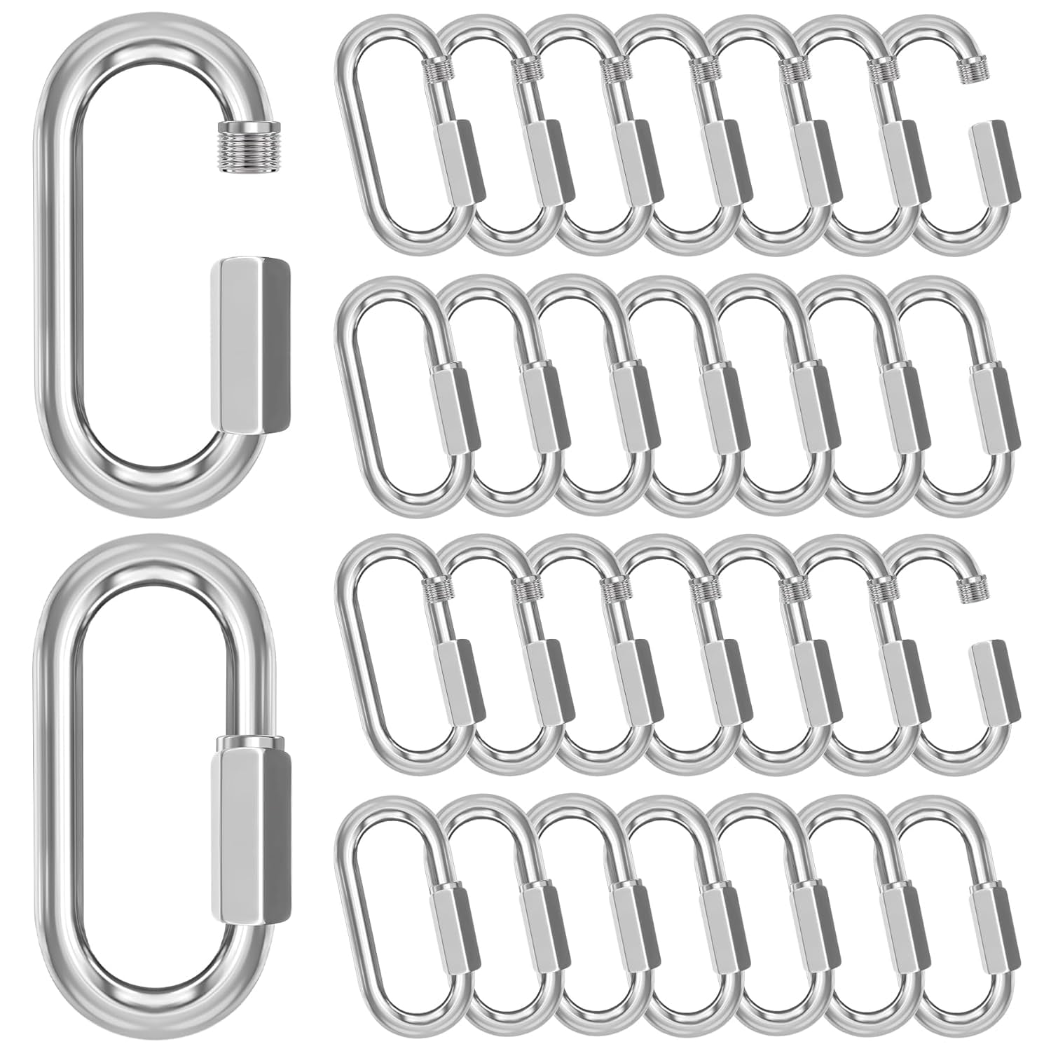 M8-20 Pack 3“ Quick Links Chain Connectors, 5/16″ Galvanized Chain ...