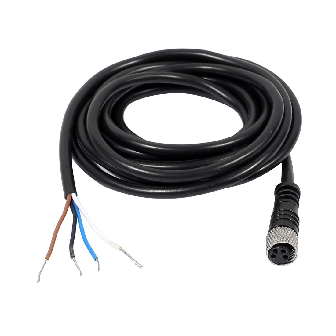 M8 2m Female Straight 4 Pin Connector Aviation Socket Electrical Cable ...