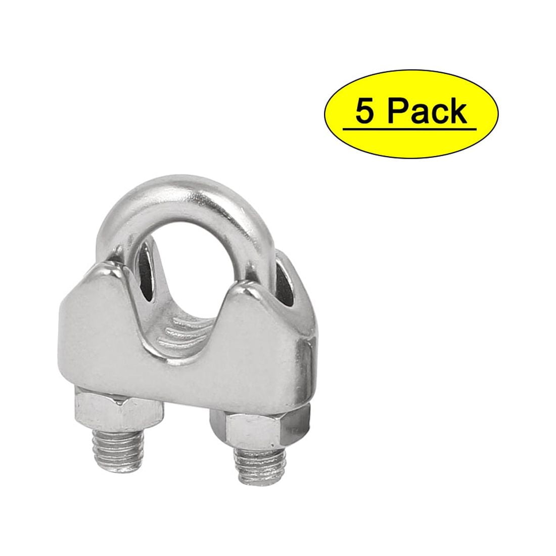 M8 3/8 Inch 304 Stainless Steel U-Shape Bolt Clamps Cable Wire Rope ...