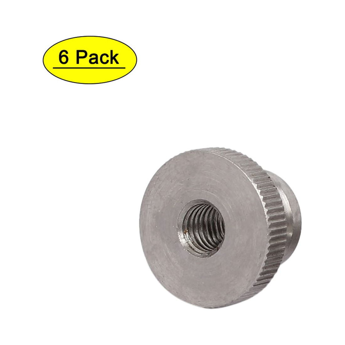 M8 304 Stainless Steel Leveling Knurled Thumb Nut Fastener Silver Tone ...