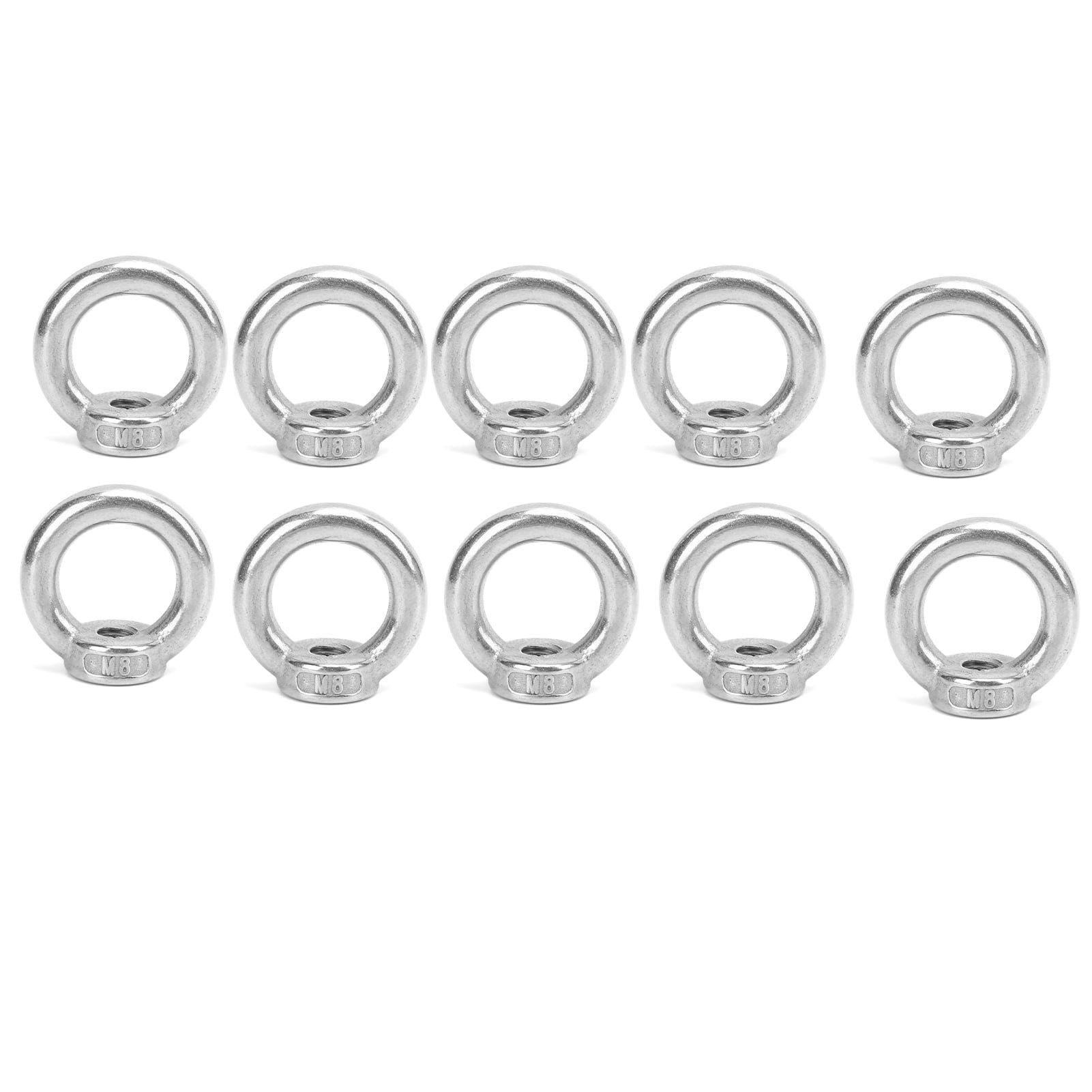 M8 304 Stainless Steel Lifting Eye Nut Ring Nut Thread Loop Hole for ...