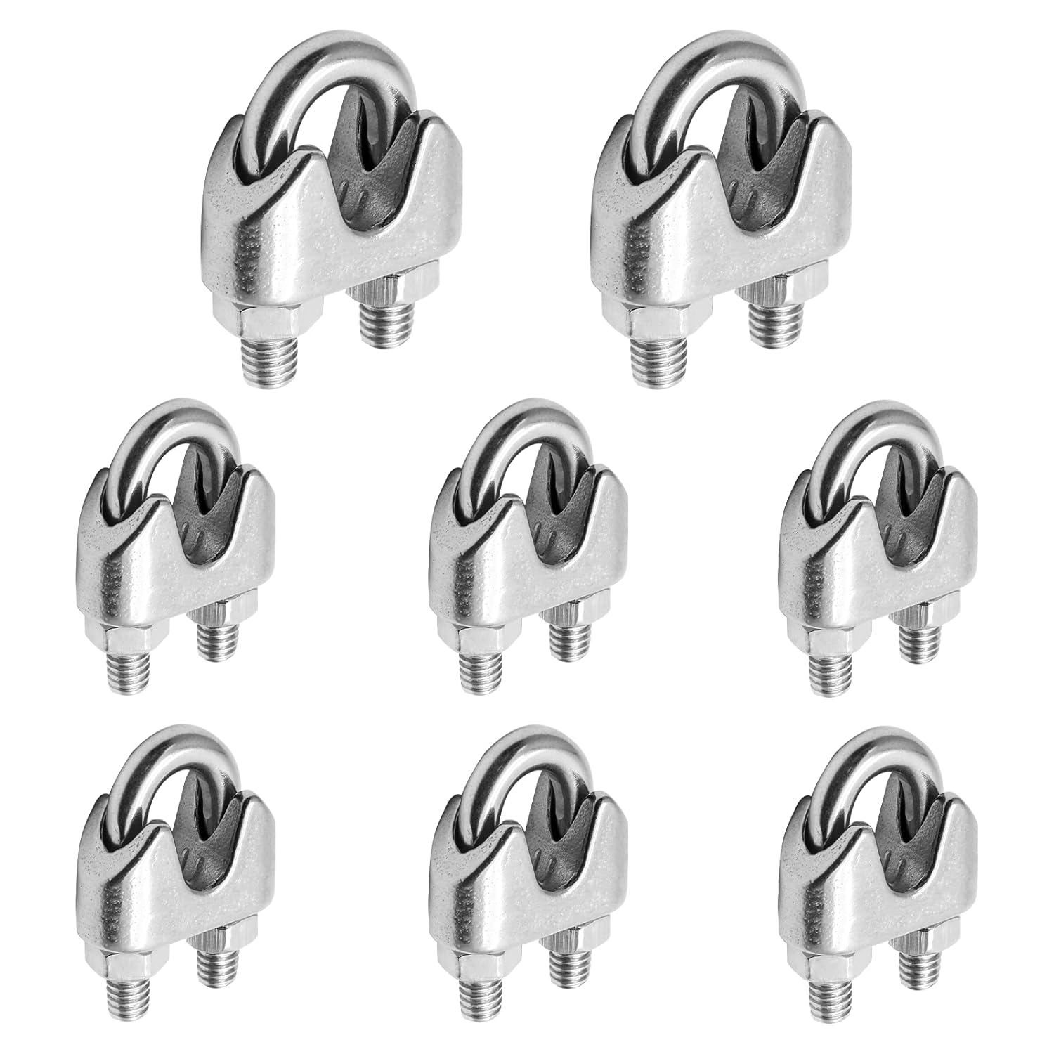 M8 5/16 Inch Stainless Steel Wire Rope Cable Clip Clamp, Wire Rope ...