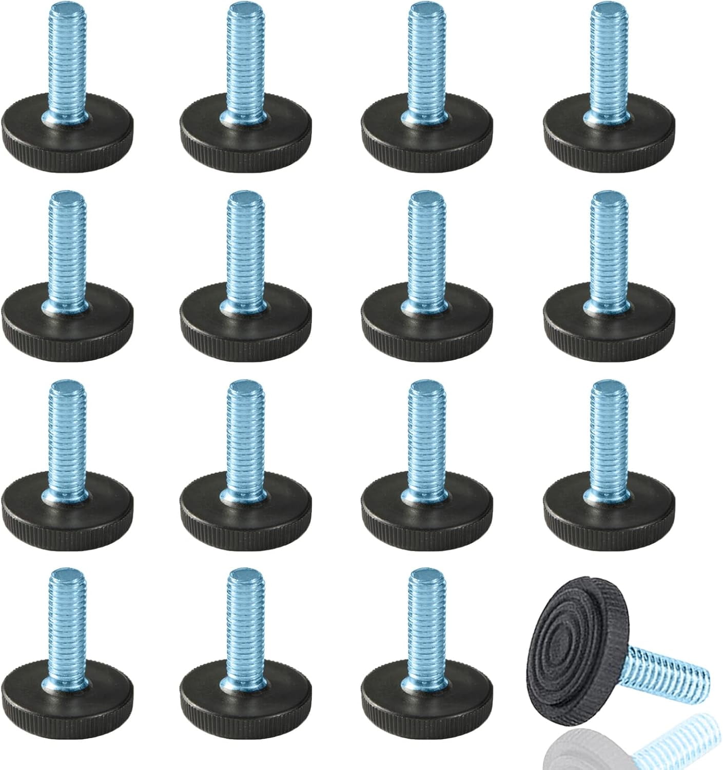 M8 Adjustable Furniture Levelers, Screw-in Threaded Table Feet, Chair ...