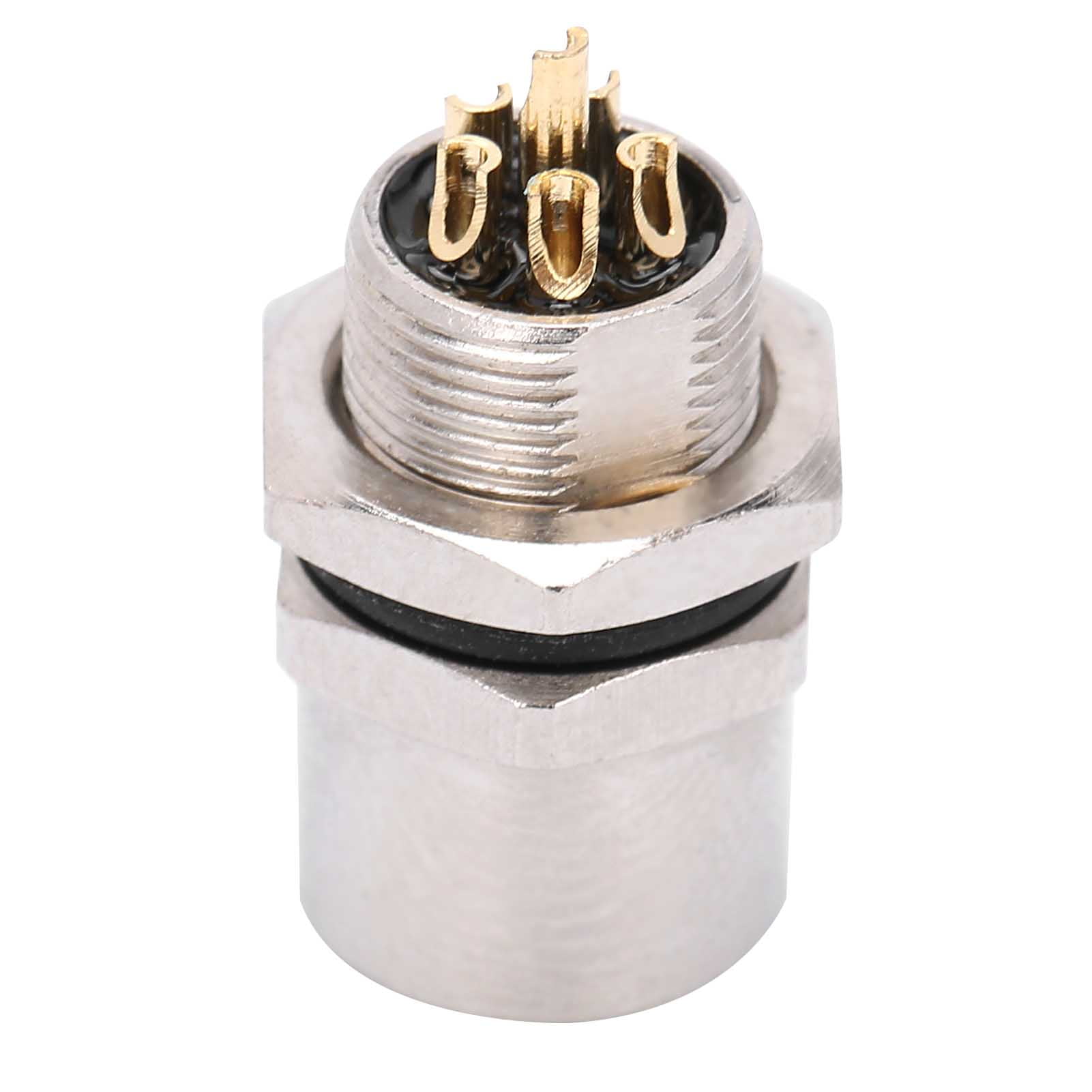 M8-B-S6 Pass Socket 6Pin M8 Connector IP67 Front Board Mounted Epoxy ...