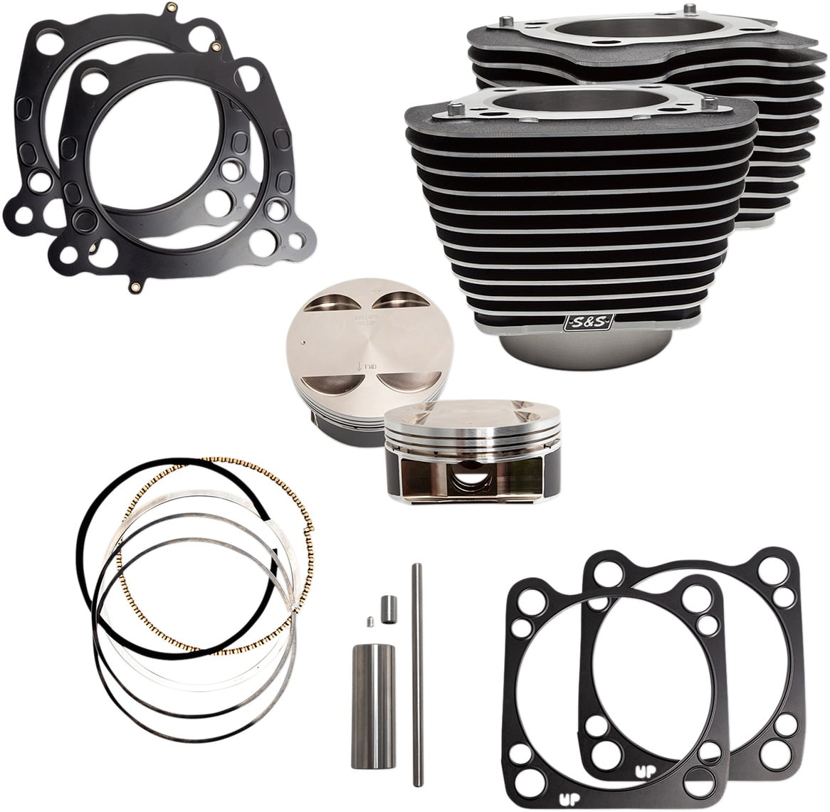 M8 Big Bore Kit 128", 4.250 Bore, 4.5 Stroke, Wrinkle Black ...