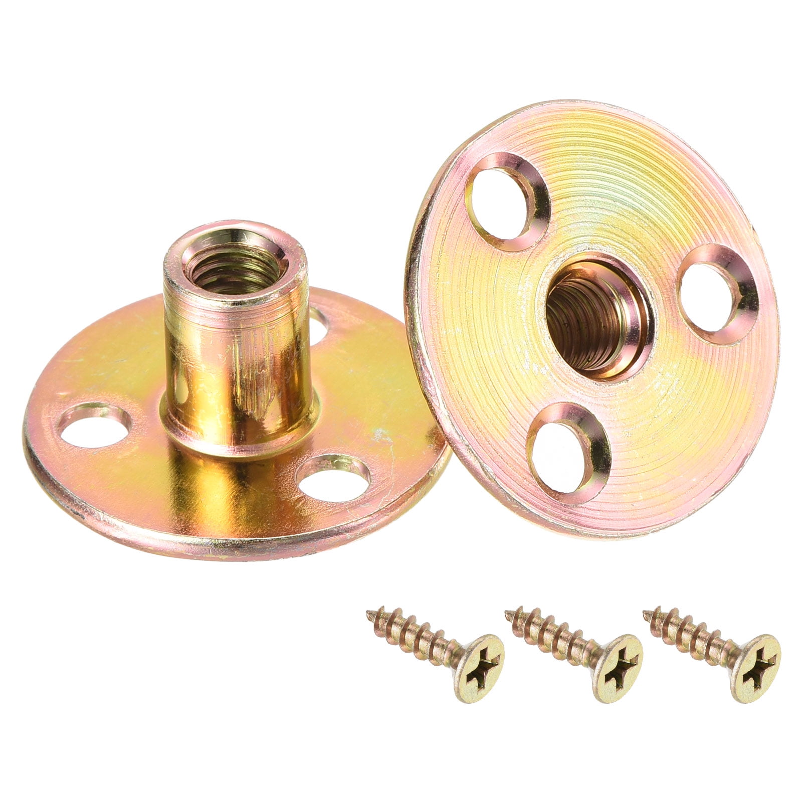 M8 Brad Hole Tee Nut, 16 Pack Carbon Steel Screw-in T-Nuts with Screws ...