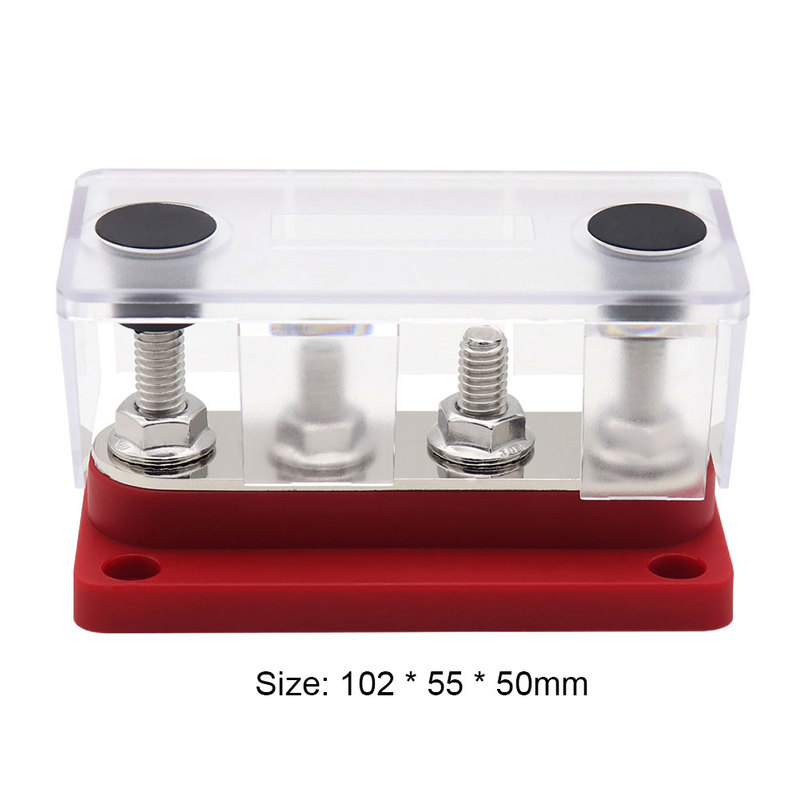 M8 Bus Bar Box Board 48V 300A 4 Way High Current Busbar Cable Organizer Box Boat Auto Max ...