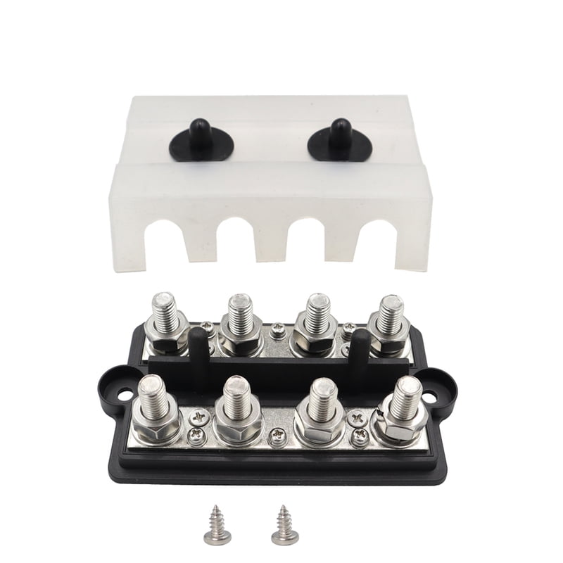 M8 Bus Bar Terminal Block 48V 200A Power Distribution Block with Cover ...