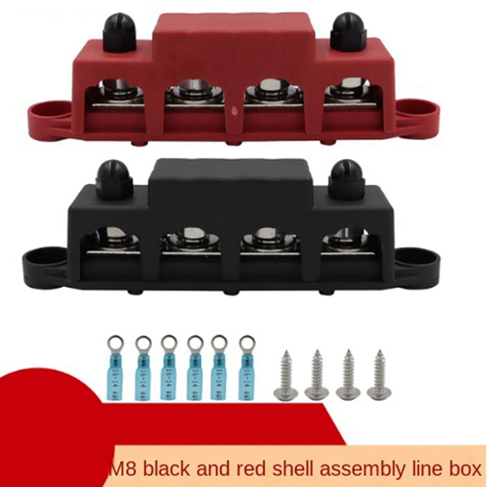 M8 Busbar Box Board 250A 4 Terminals Current Busbar Cable Box Power Box ...