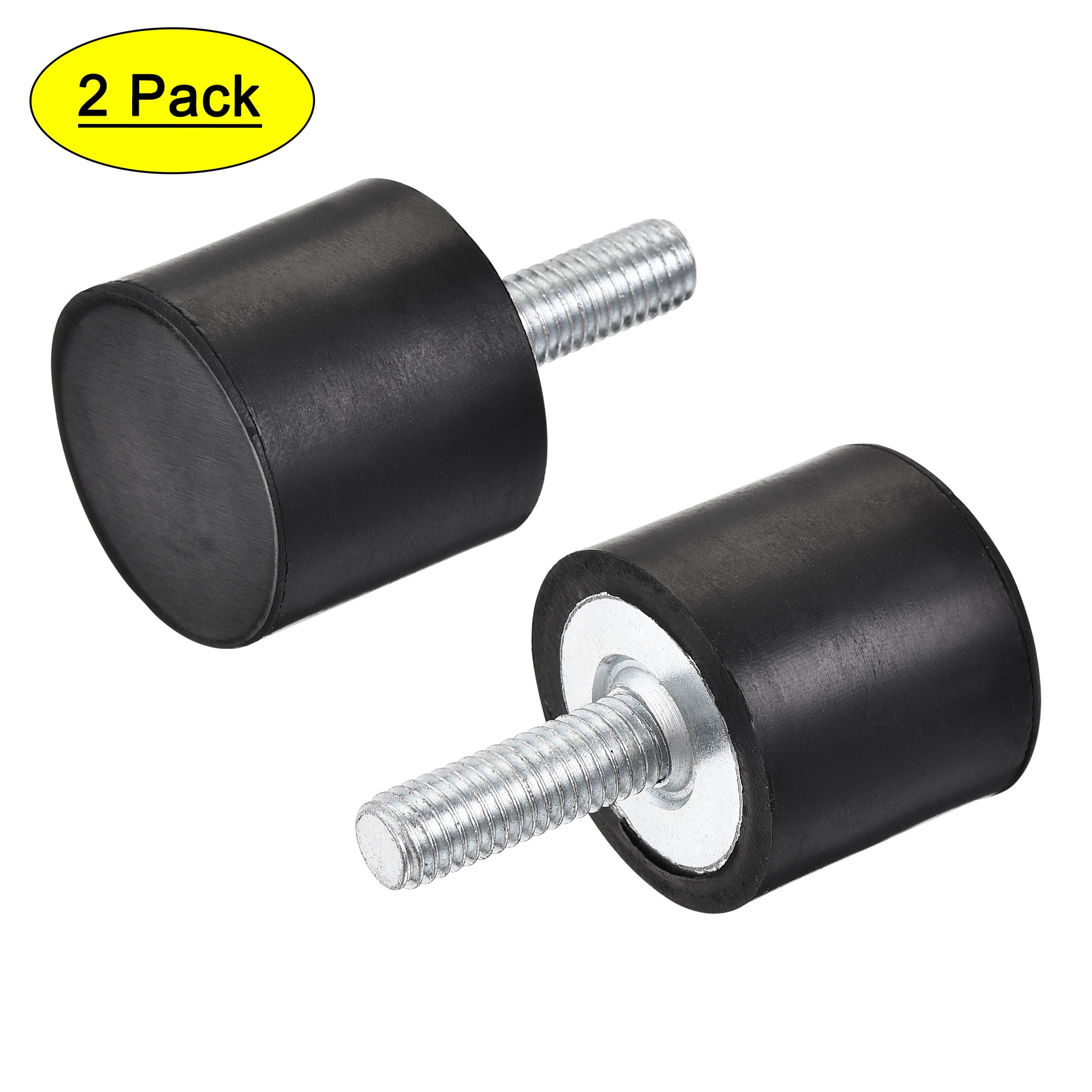 M8 D30mmxH25mm Male Thread Rubber Mounts Zinc Plating 4Pack - Walmart.com