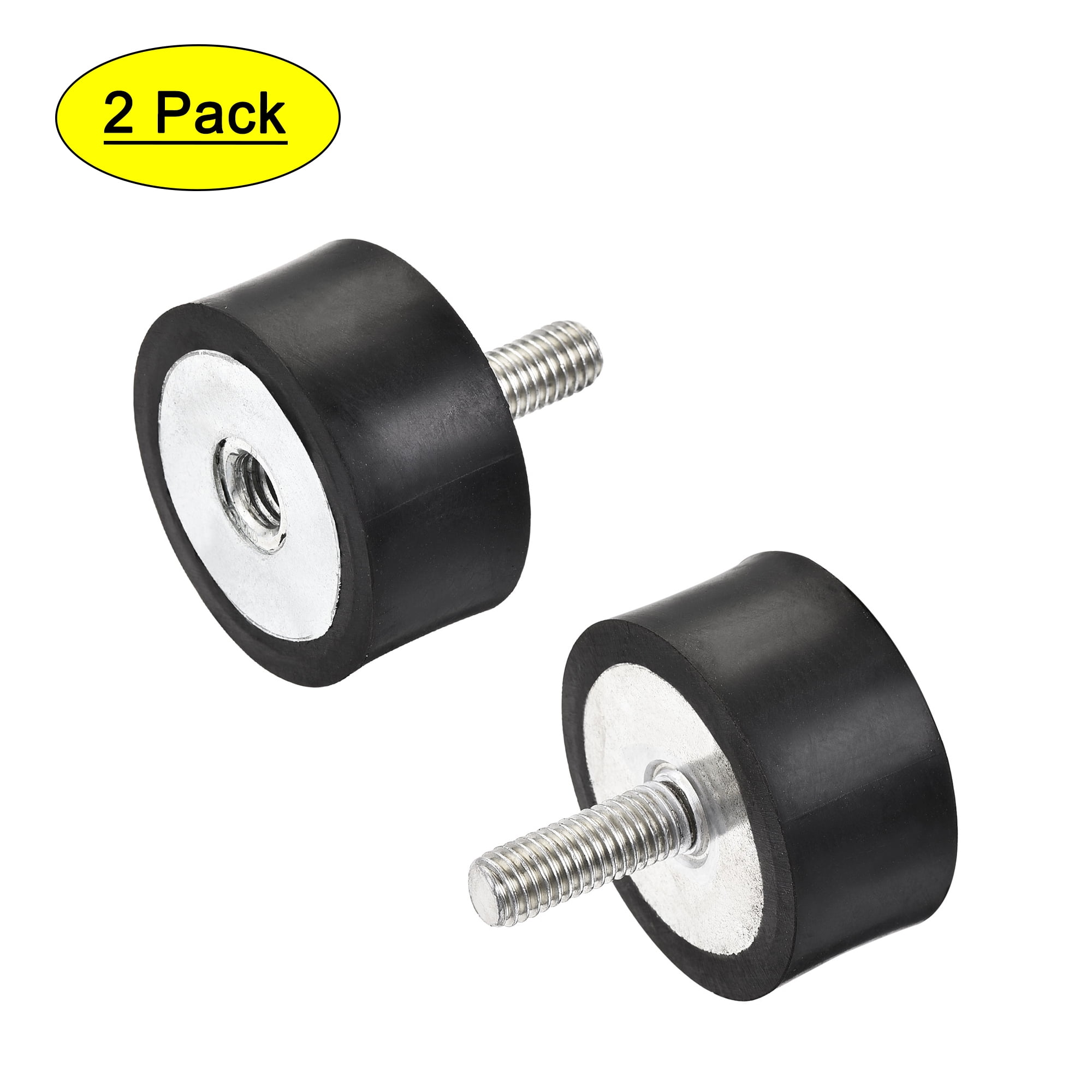 M8 D40mmxH20mm Male/Female Rubber Mounts Zinc Plating 2Pack - Walmart.com