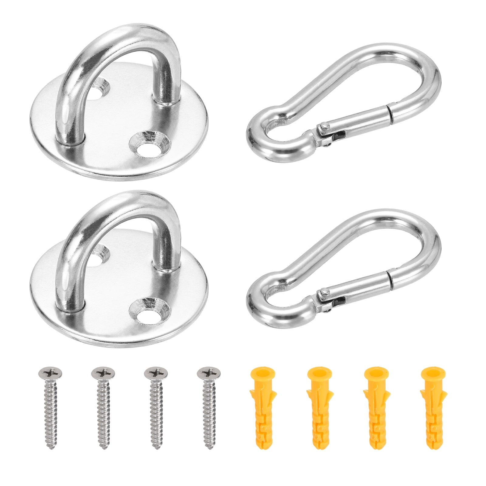 M8 Eyelet Bracket Set Circular Hook Plate and Hook, Silver - Walmart.com
