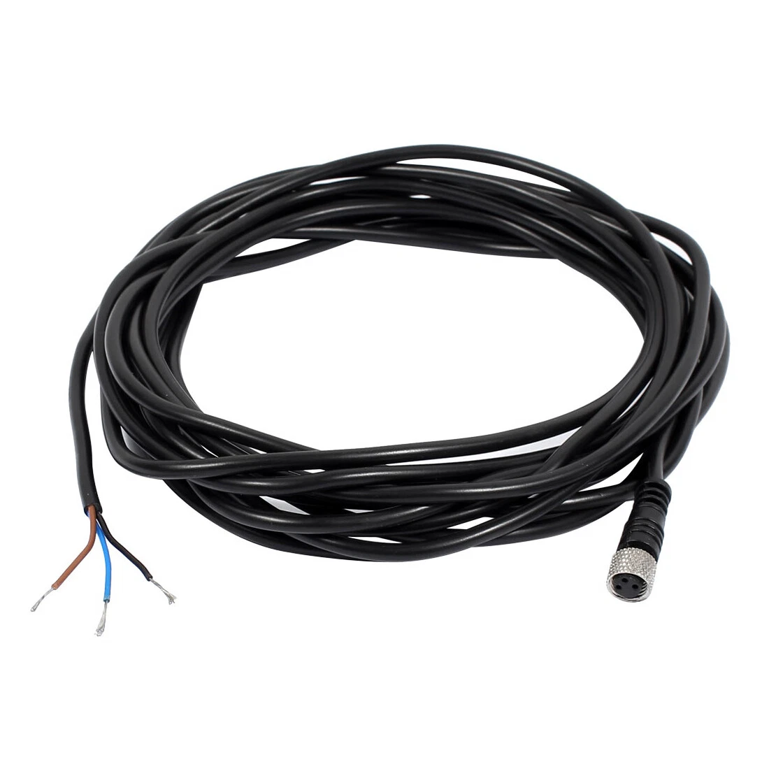 M8 Female Straight 3 Pins Connector Aviation Socket Electrical Cable 5M ...