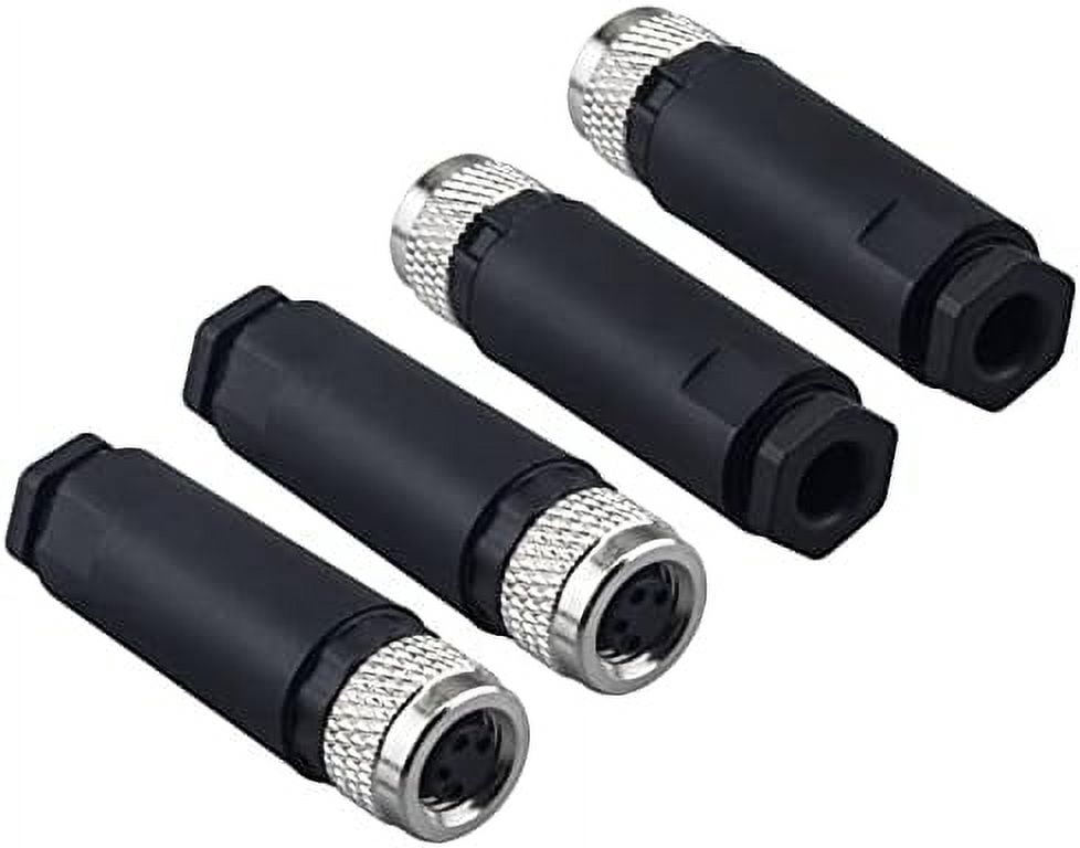 M8 Field Assembly Connector 4-Pin A Coding Female Circular Aviation ...