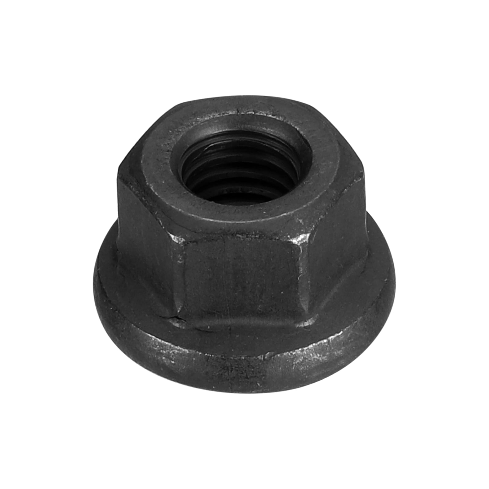 M8 Flange Hex Nut, 1 Pack Grade 12.9 Carbon Steel Black Oxide Finished ...