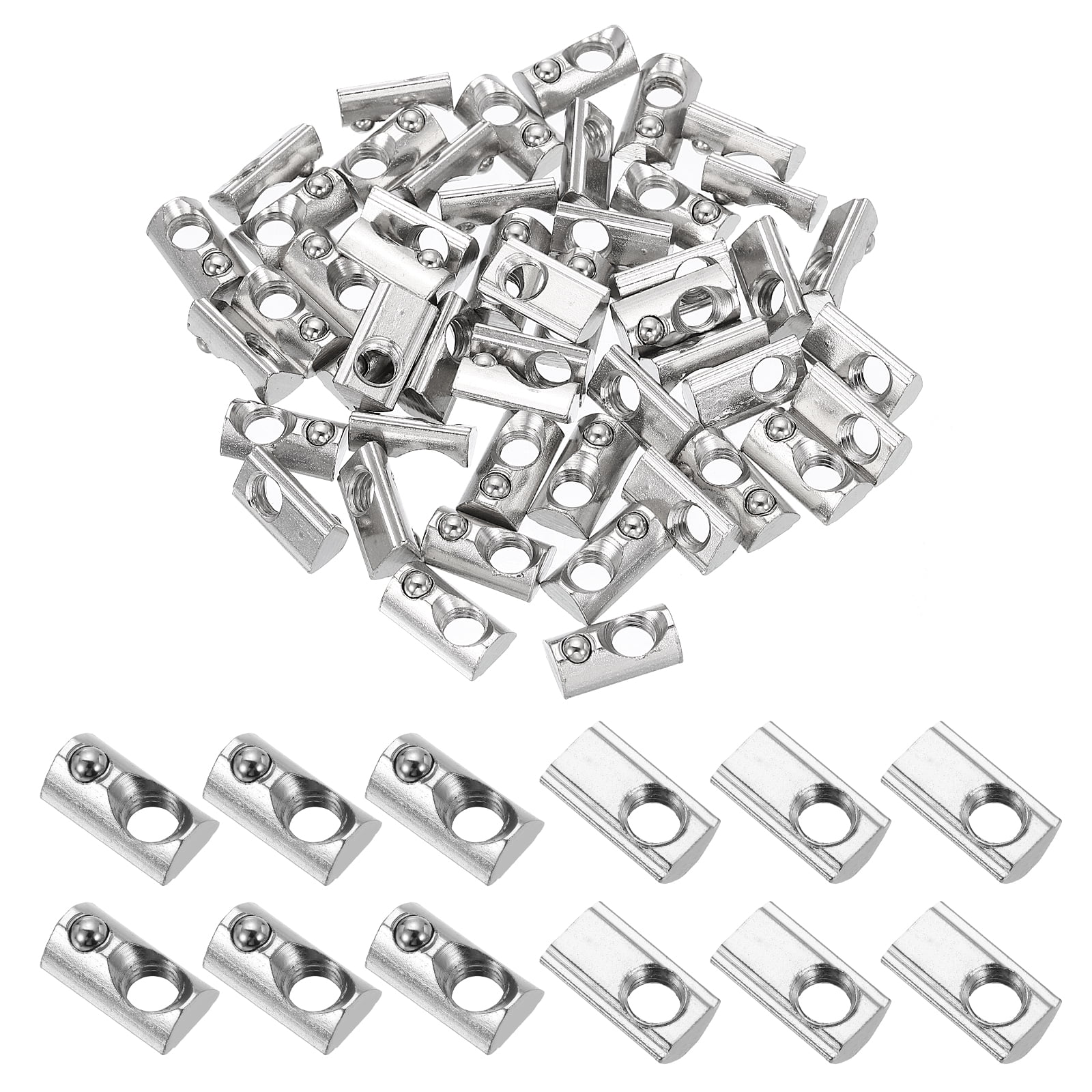 M8 Half Round Roll in Spring T Nuts 3030 Series Carbon Steel T Slot ...