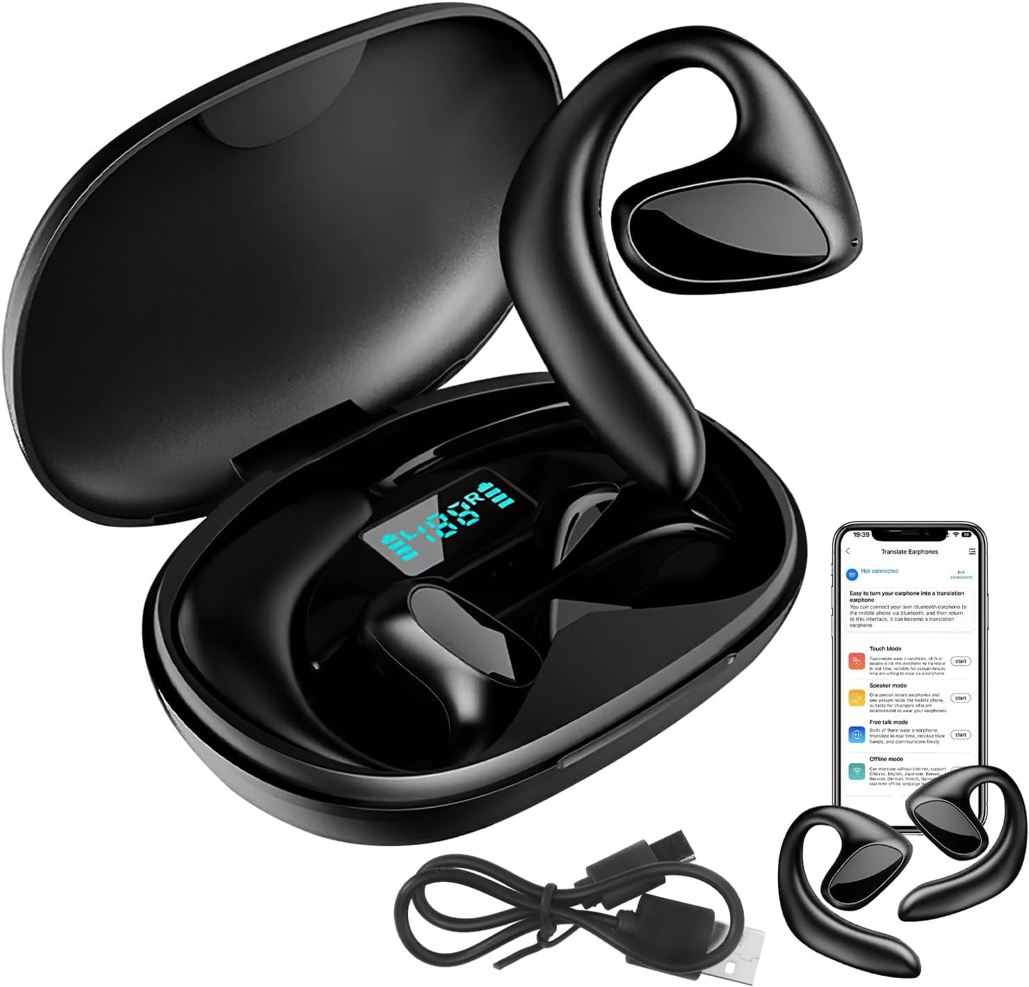 M8 Language Translator Earbuds Smart 144 Languages Translator High ...