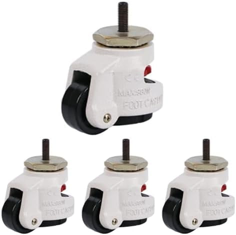 M8 Leveling Stem Casters 4 Pcs GD-40S Adjustable Ratchet Casters Heavy ...