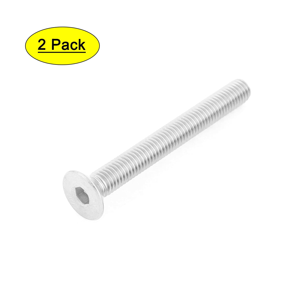 M8 Stainless Steel Hex Socket Countersunk Flat Head Screws Bolt 70mm Long 2pcs - Walmart.com