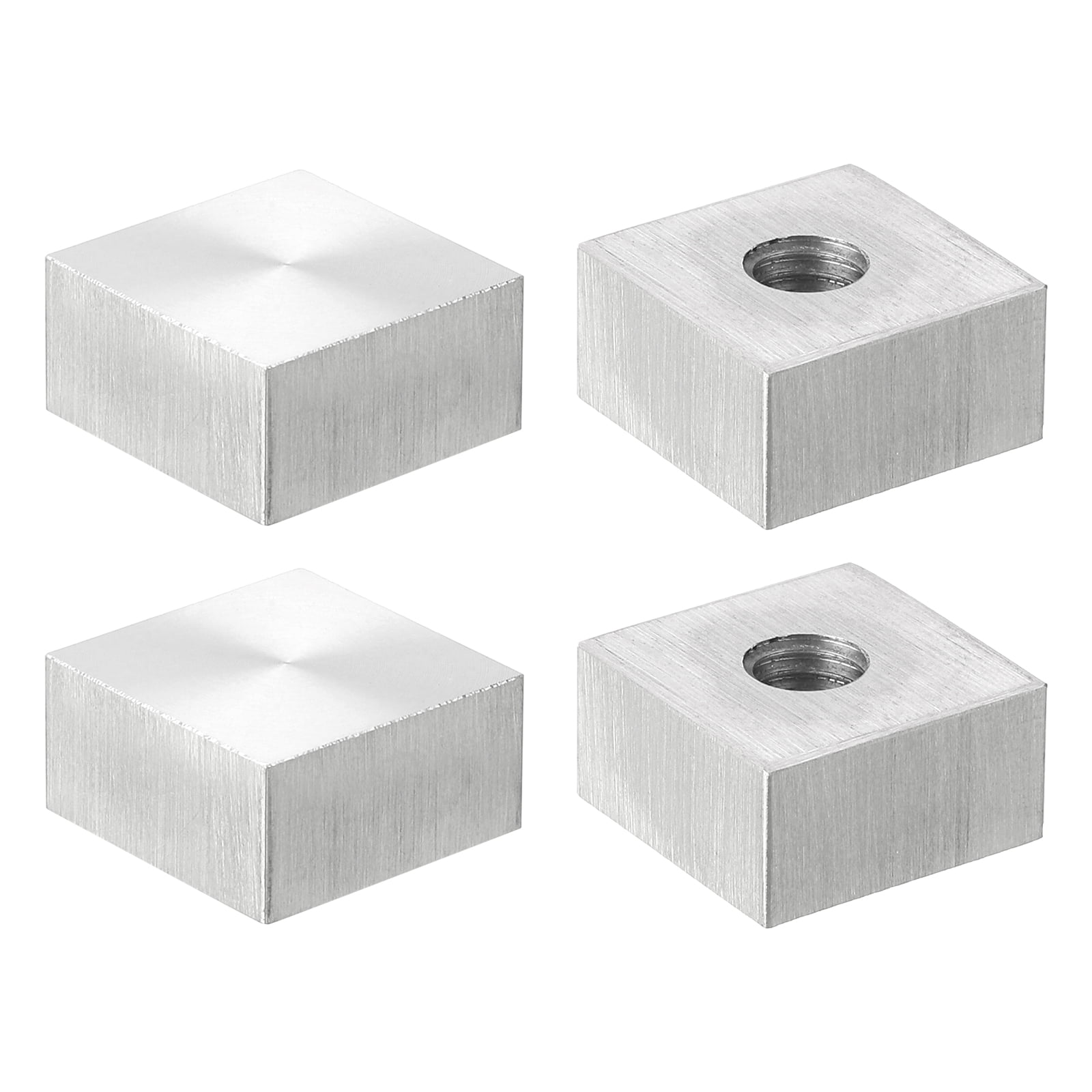 M8 Thread 20mm Diameter 10mm Thick Square Shape Aluminum Disc 4pack for ...