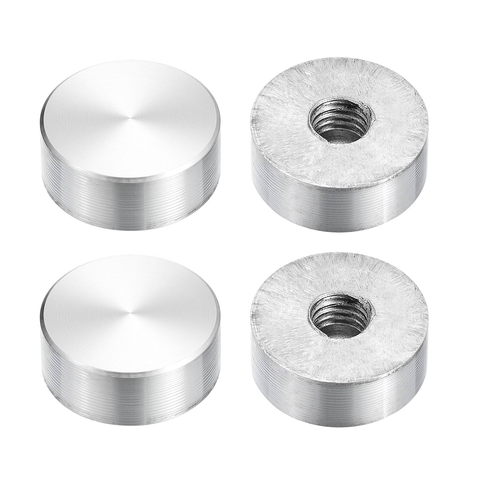 M8 Thread 20mm Diameter Round Shape Aluminum Disc Hardware 4pack ...