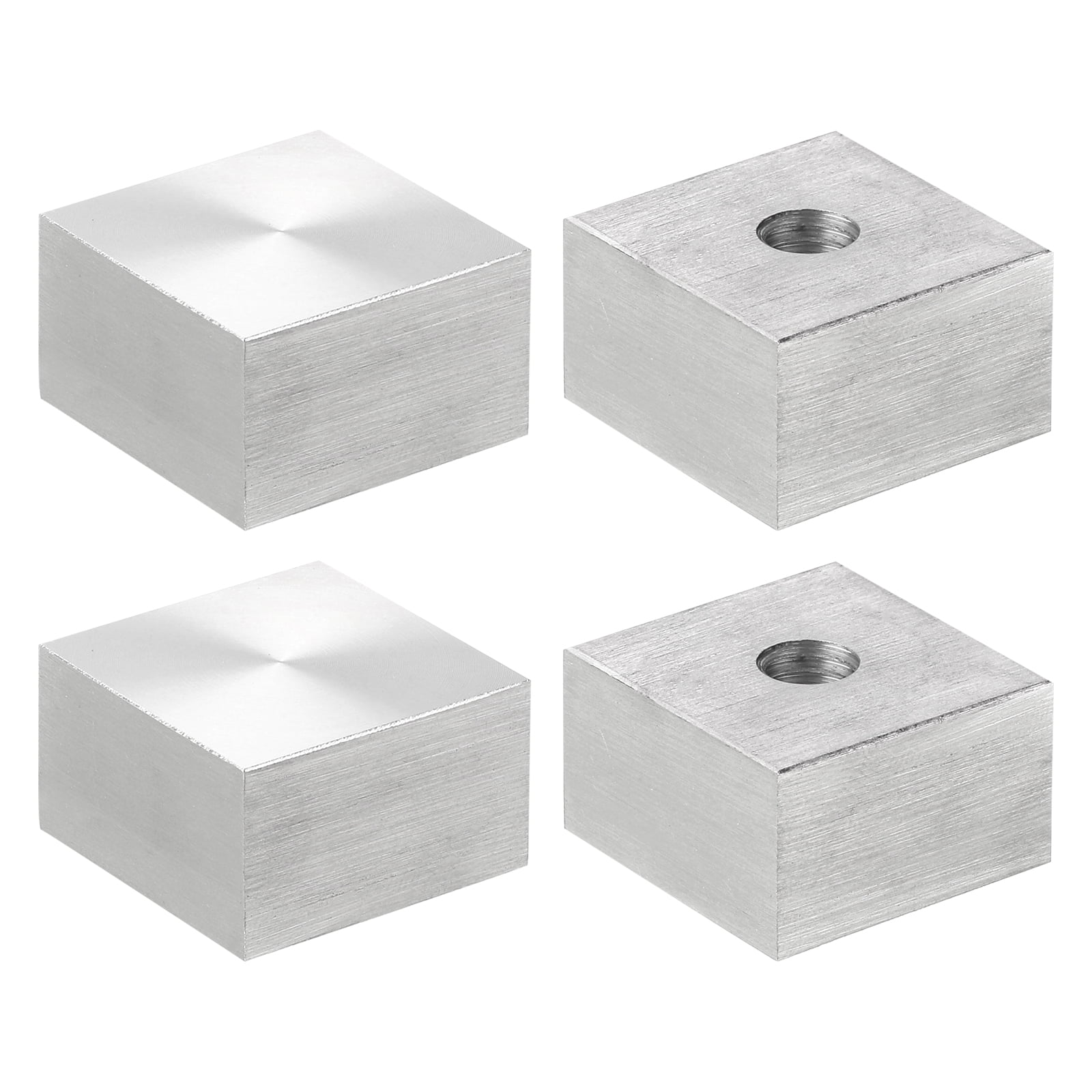 M8 Thread 25mm Diameter 15mm Thick Square Shape Aluminum Disc 4pack for ...