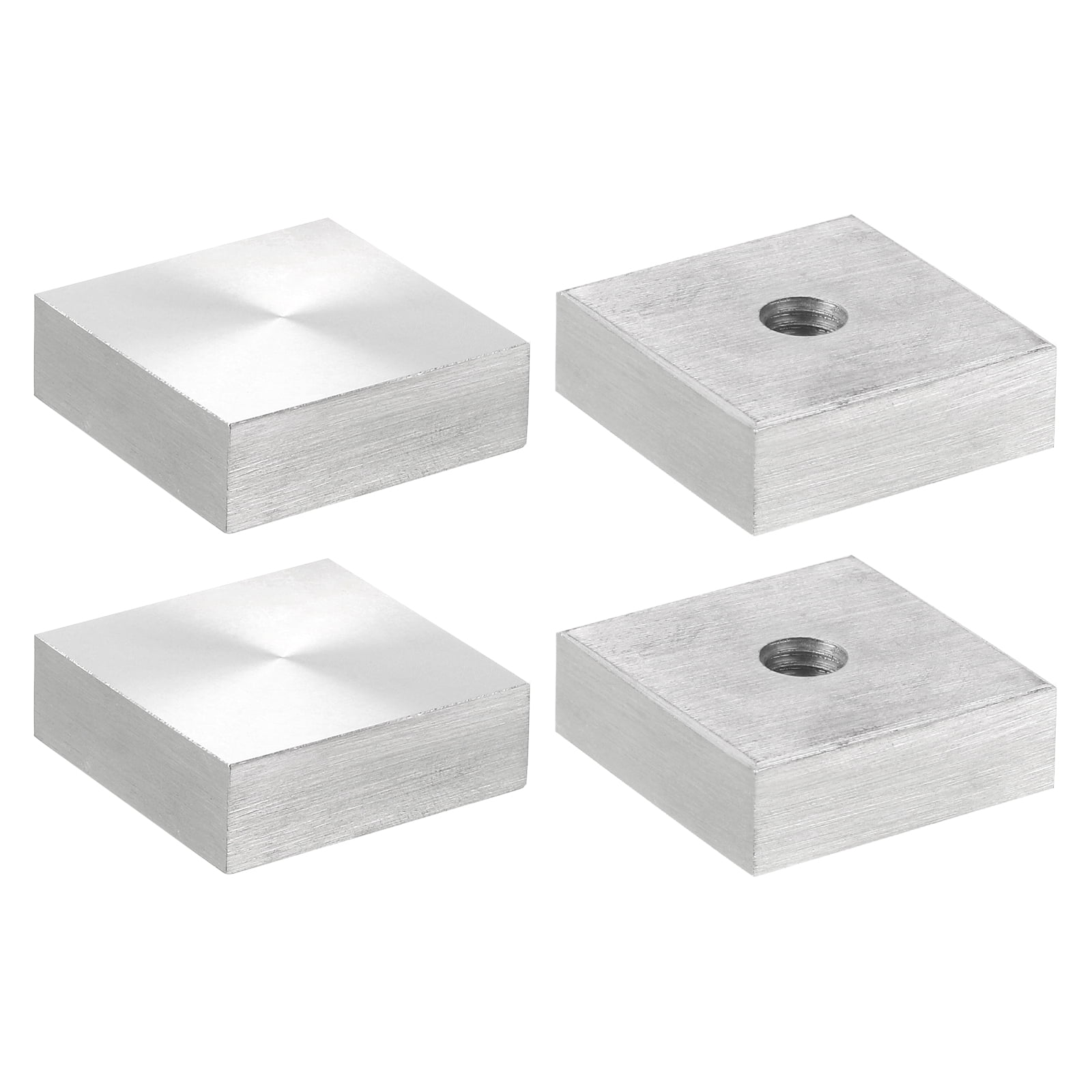 M8 Thread 30mm Diameter 10mm Thick Square Shape Aluminum Disc 4pack for ...