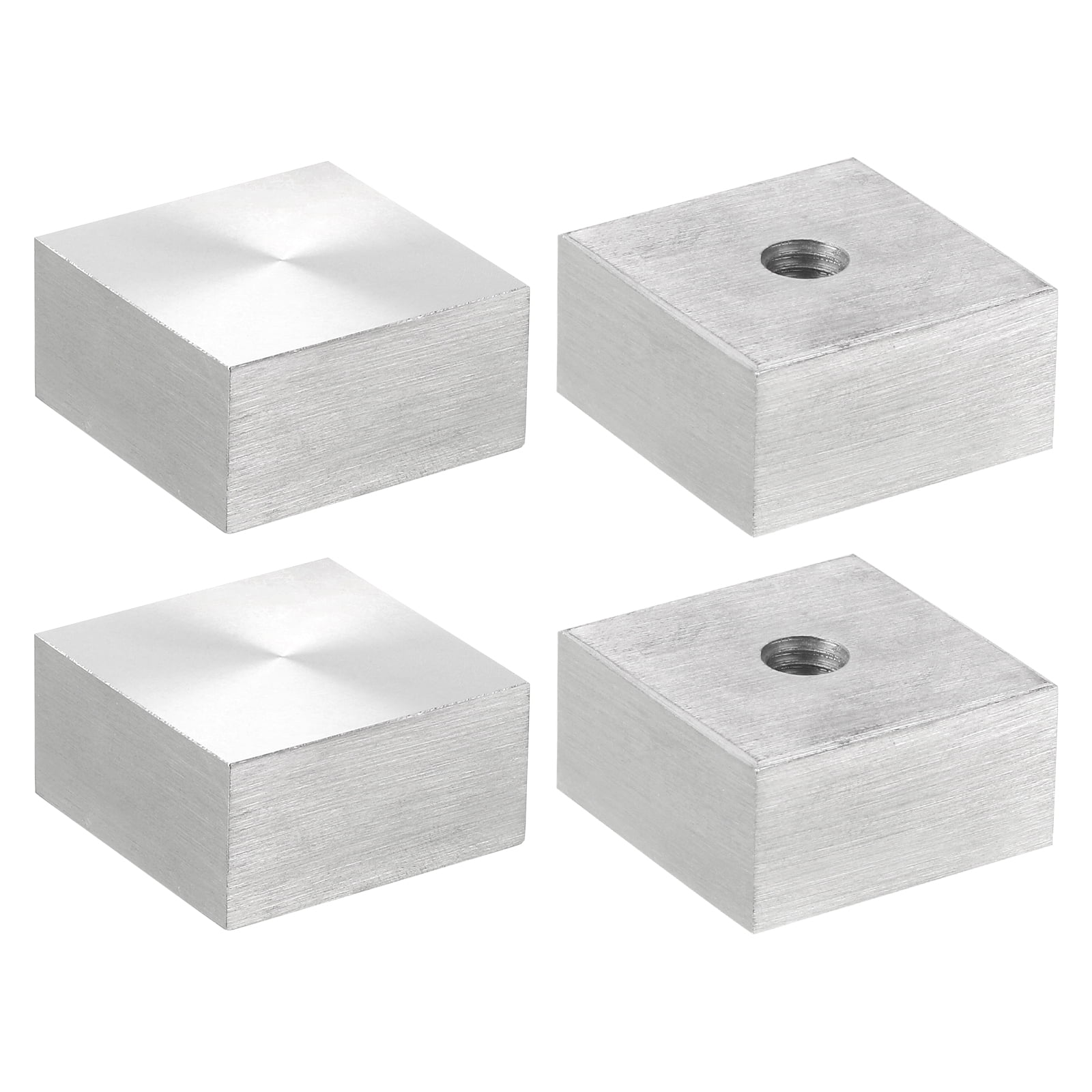 M8 Thread 30mm Diameter 15mm Thick Square Shape Aluminum Disc 4pack for ...