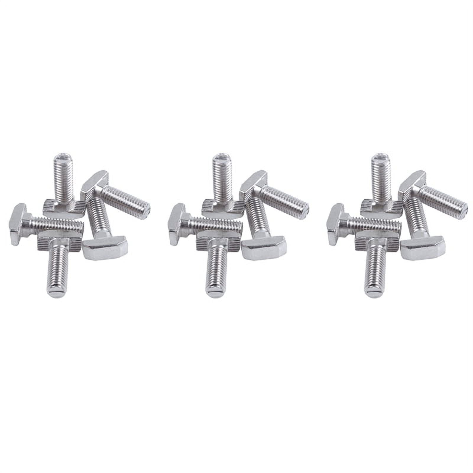 M8 Thread T-Slot Drop-in Stud Sliding Screw Bolt Silver Tone 15Pcs ...