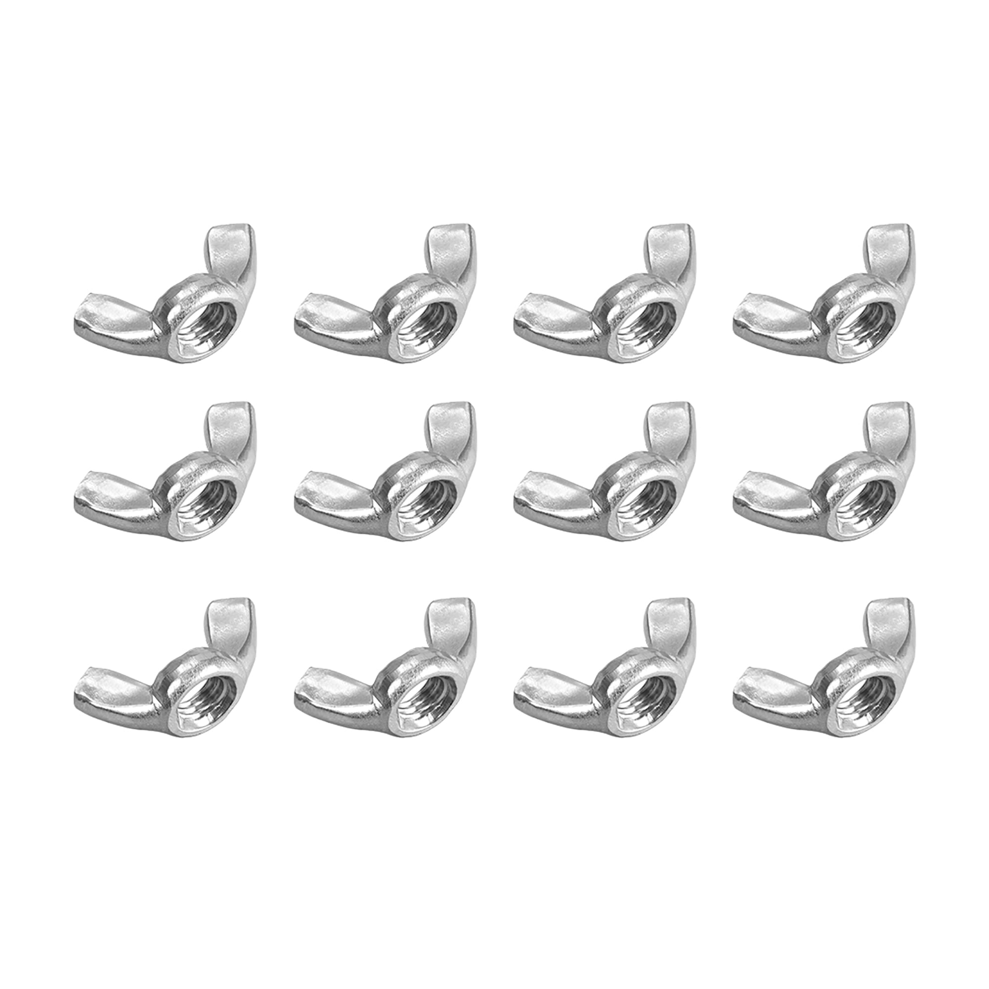 M8 Wing Nuts, Stainless Steel 201 Hand Twist Tighten Ear Butterfly Nut ...
