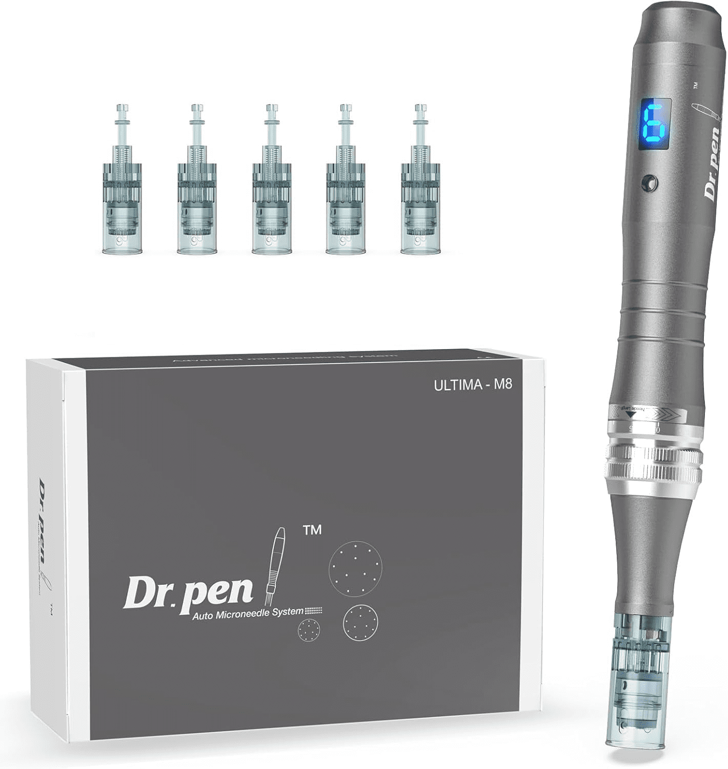 M8 Wireless Auto Pen Anti-Aging Skin Care Tool Kit with 3Pcs 16 Pins ...