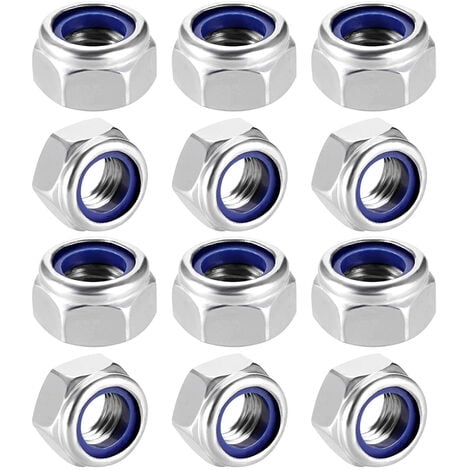 M8 stainless steel locking nut; 304 grade hexagonal nut; Anti loosening ...