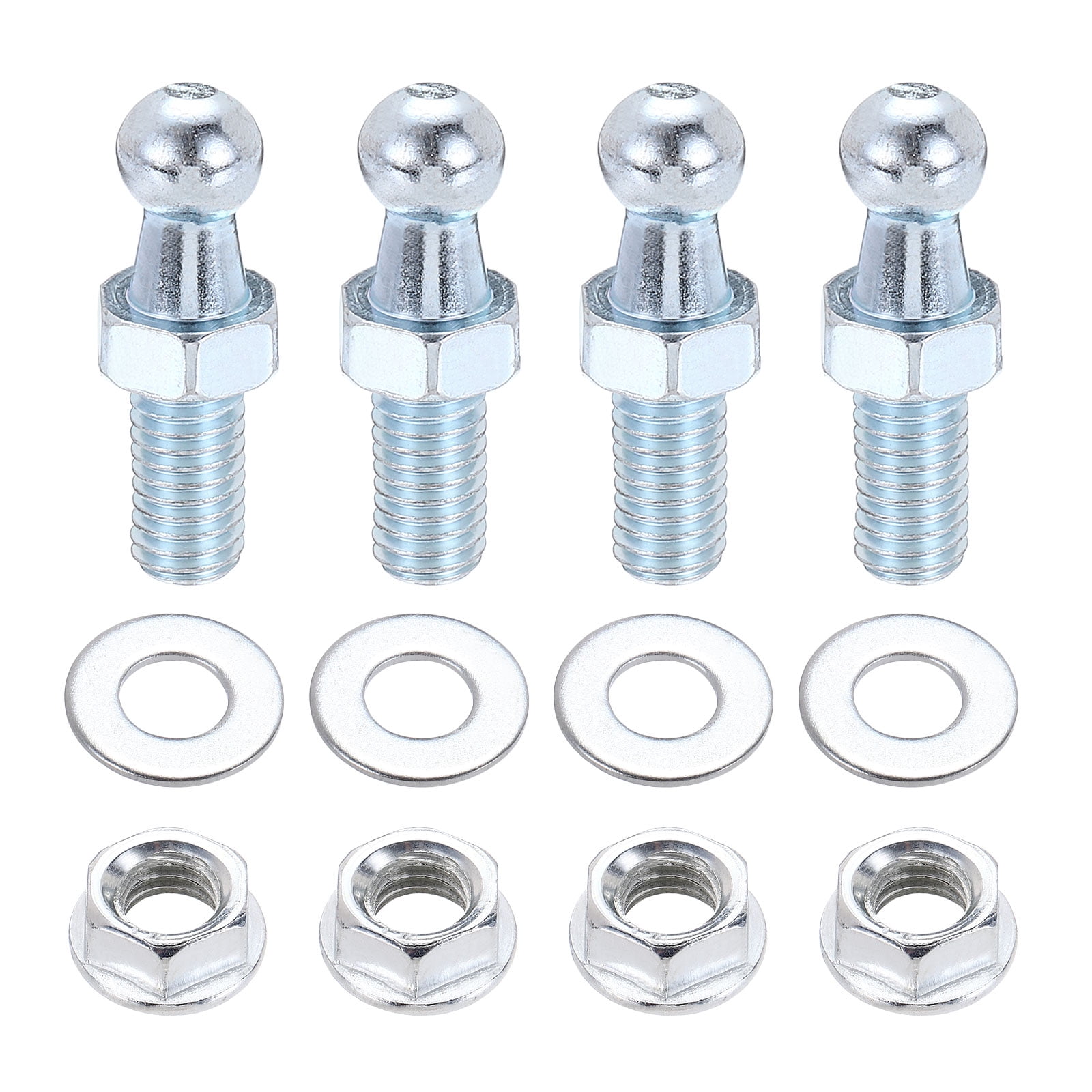 M8 x 0.5" Stainless Steel Ball Stud Bolt, Silver 4pcs - Walmart.com