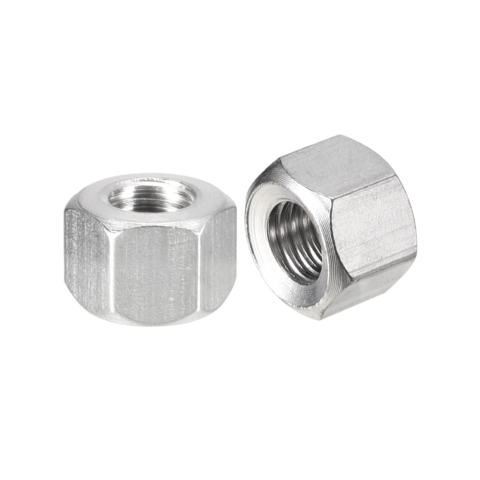 M8 x 1.25-Pitch 9mm Length Coupling Nuts, 6 Pack 304 Stainless Steel ...