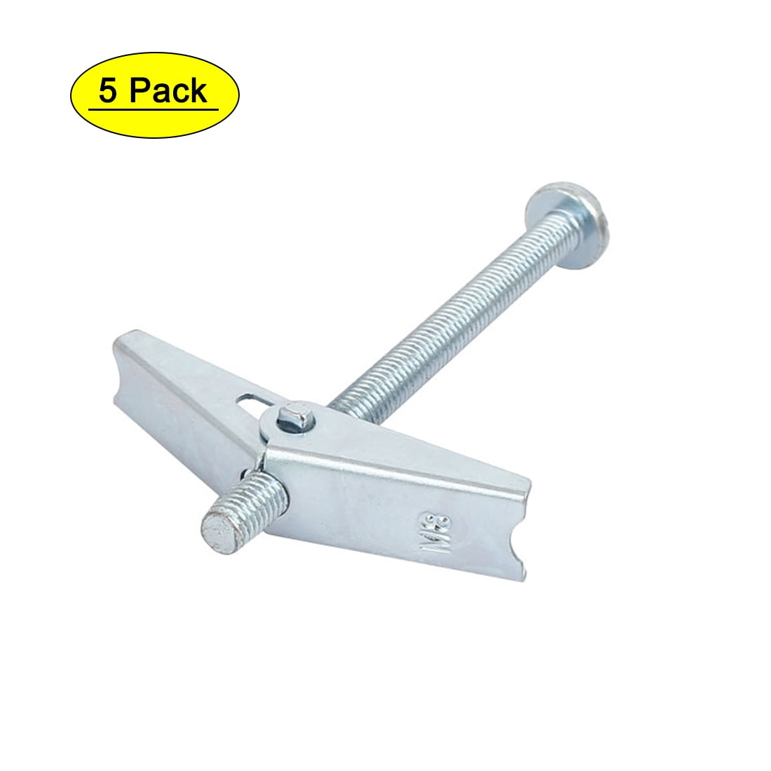 M8 x 100mm Male Thread Spring Loaded Hollow Wall Round Metal Head ...