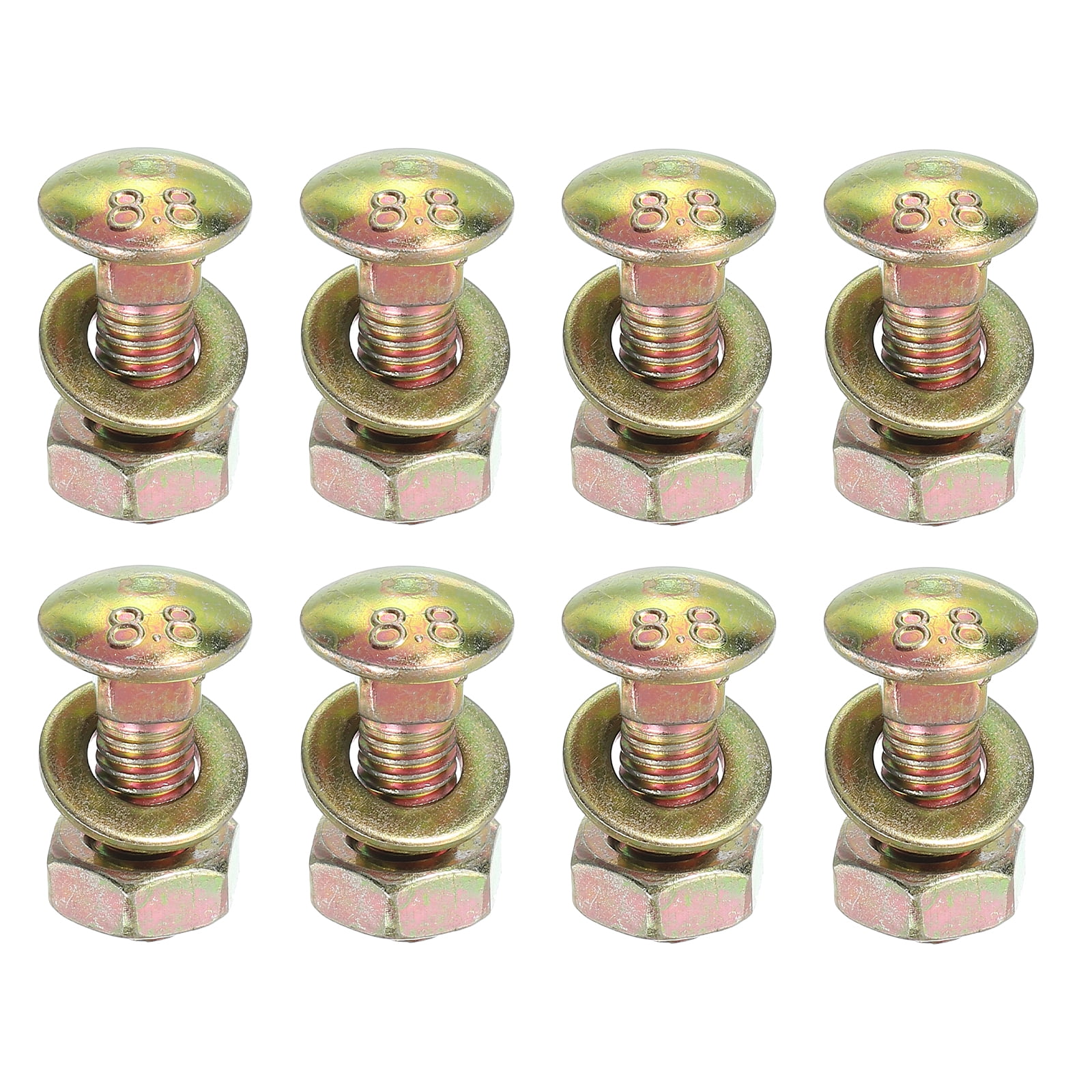 M8 x 20mm Carriage Bolt Kit, 12 Set Carriage Bolts Screws Set Includes ...