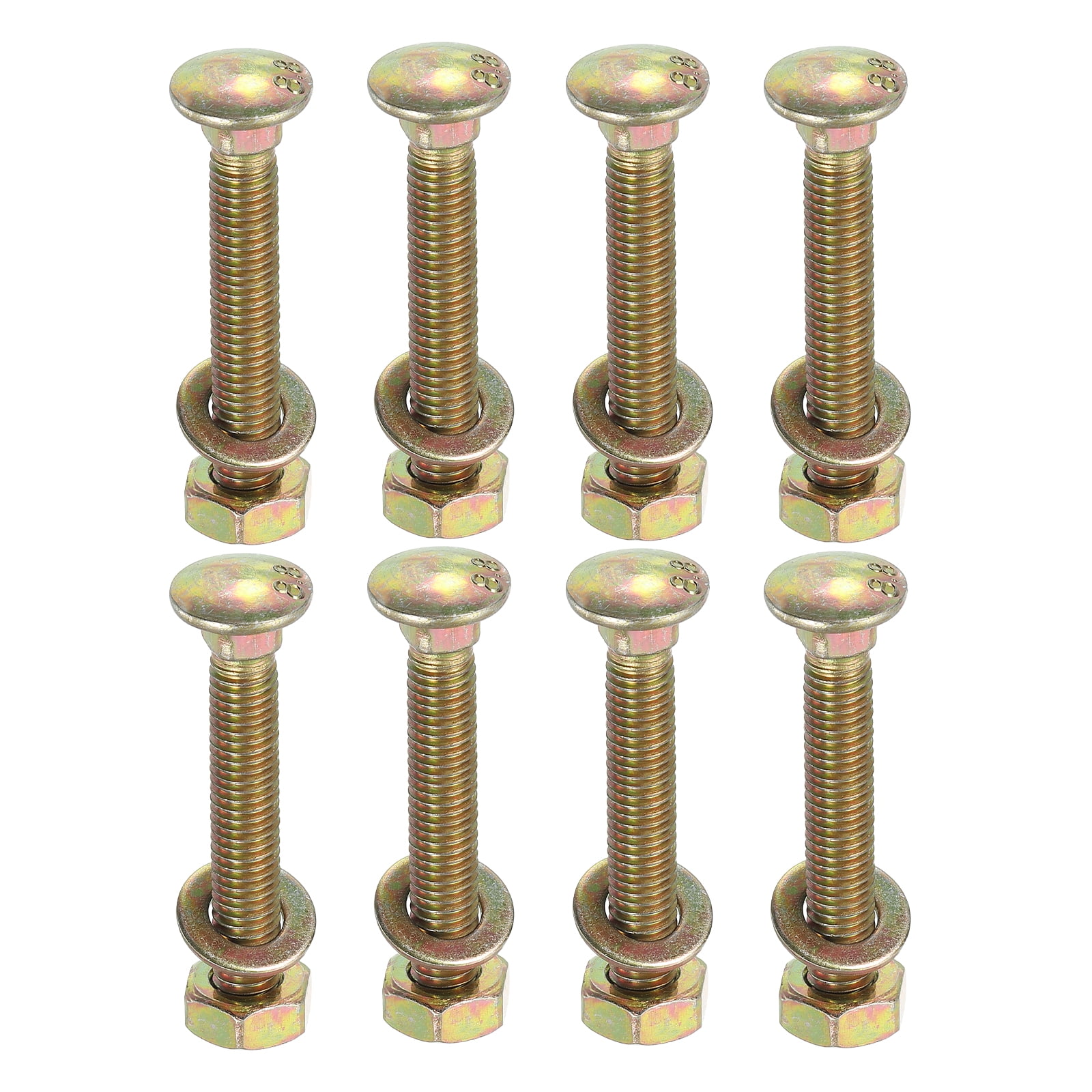 M8 x 45mm Carriage Bolt Kit, 8 Set Carriage Bolts Screws Set Includes ...