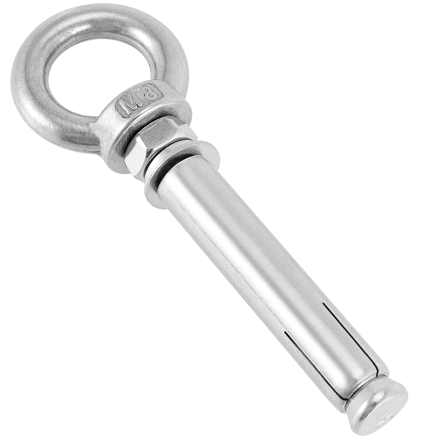 M8 x 80mm Expansion Eyebolt with Eye Ring Anchor, 304 Stainless Steel ...