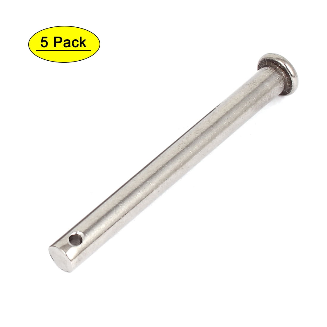 M8 x 80mm Flat Head 304 Stainless Steel Round Clevis Pins 5pcs ...