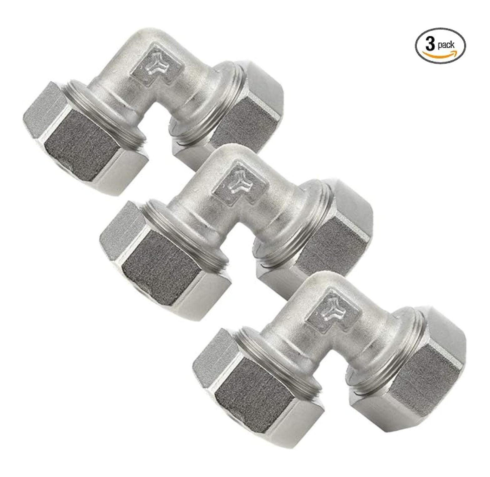 M8067 3/4 Inch Elbow Fittings (3 Pack) - Compression Tubing Connectors ...