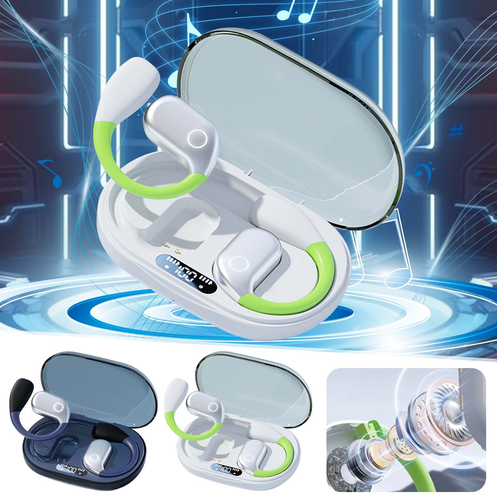 M82 Transparent Ear Hanging Bluetooth Earphones Wireless Earphones 50% ...