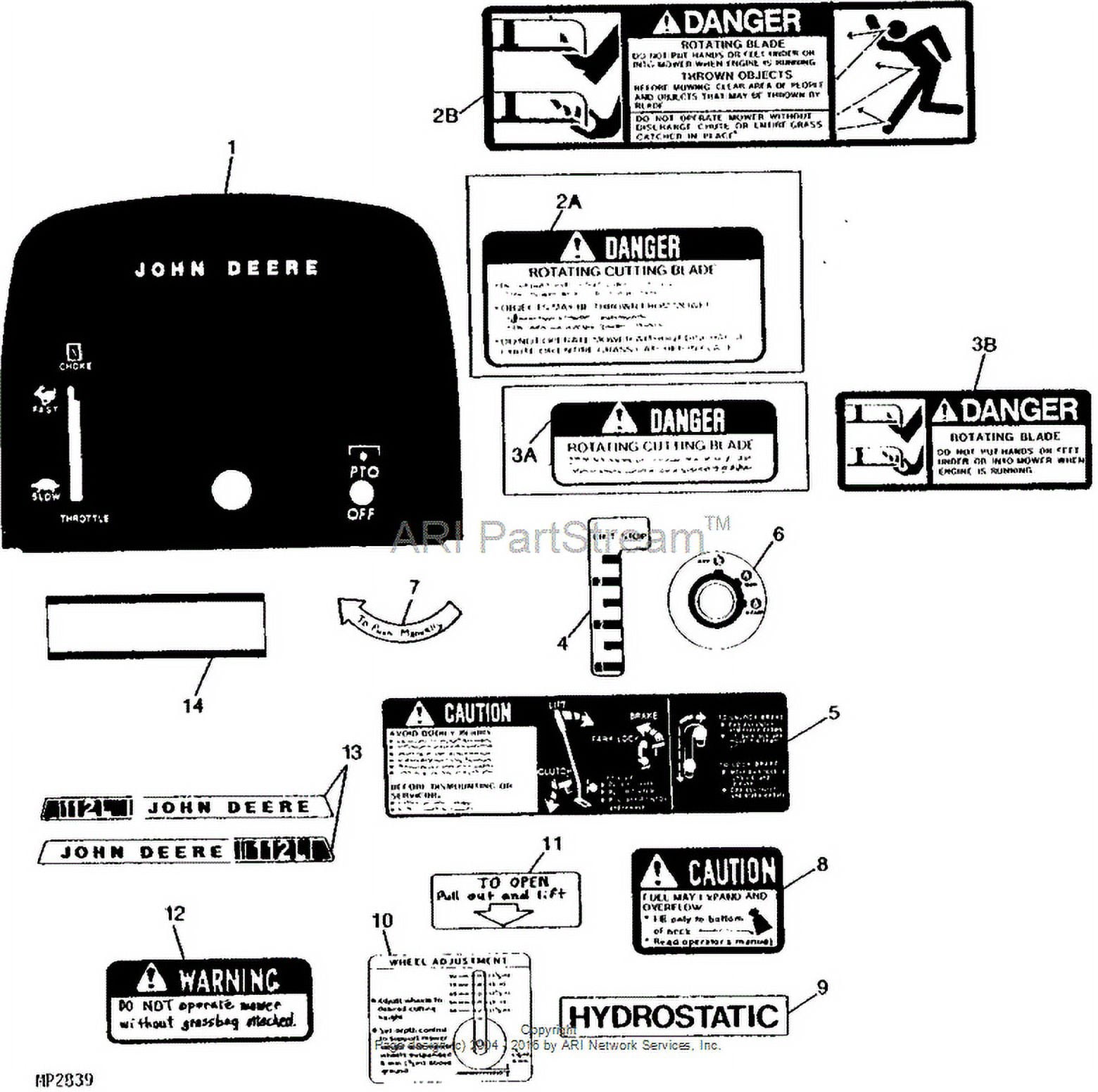 M83832 LABEL fits JOHN DEERE (New OEM) - Walmart.com