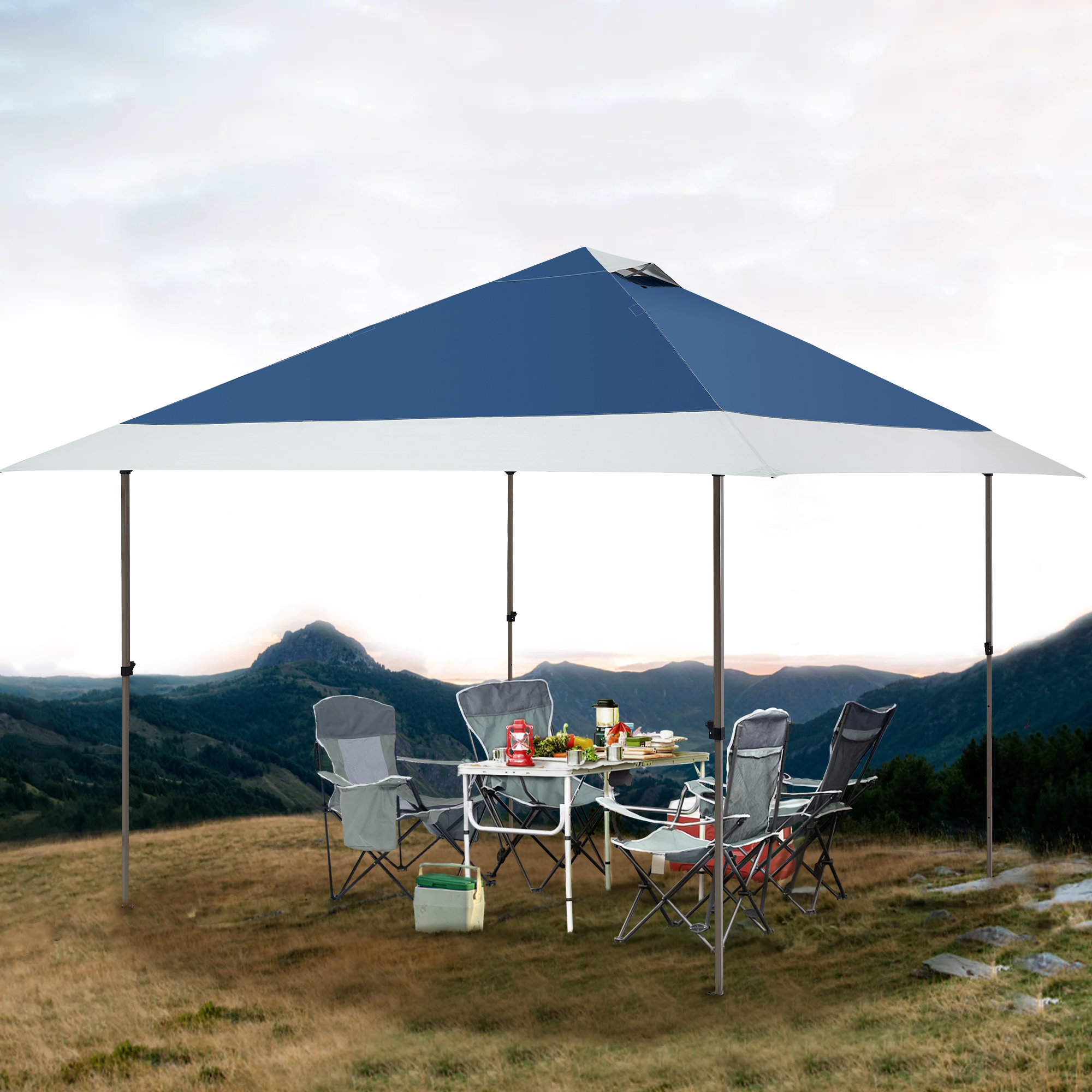 Ozark Trail 13'x13' Lighted Instant Canopy with Roof Vents - Walmart.com