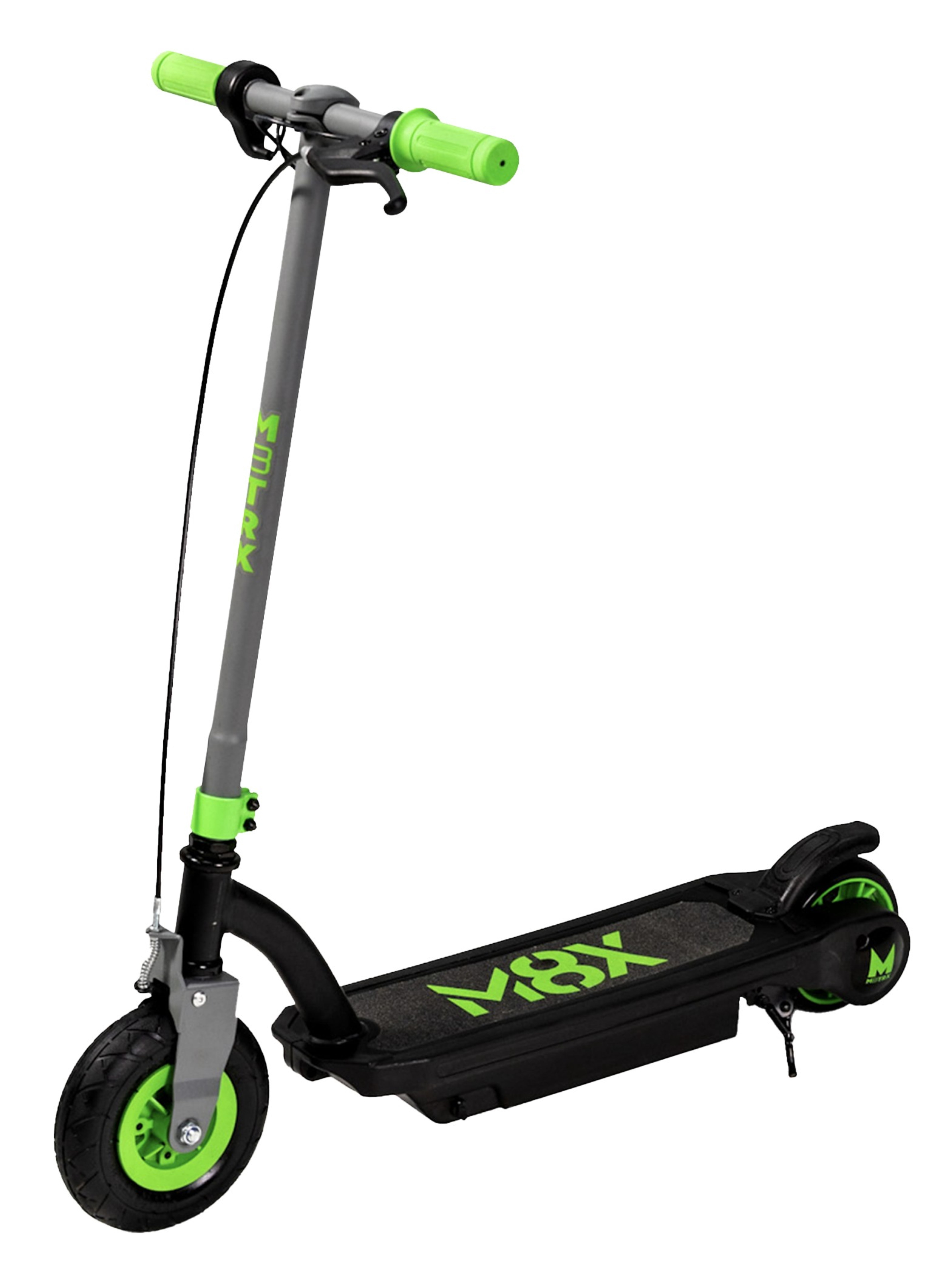 M8TRX SPORTS Green 24 Volt Kids Electric Scooter, 8" Air Filled Tire ...