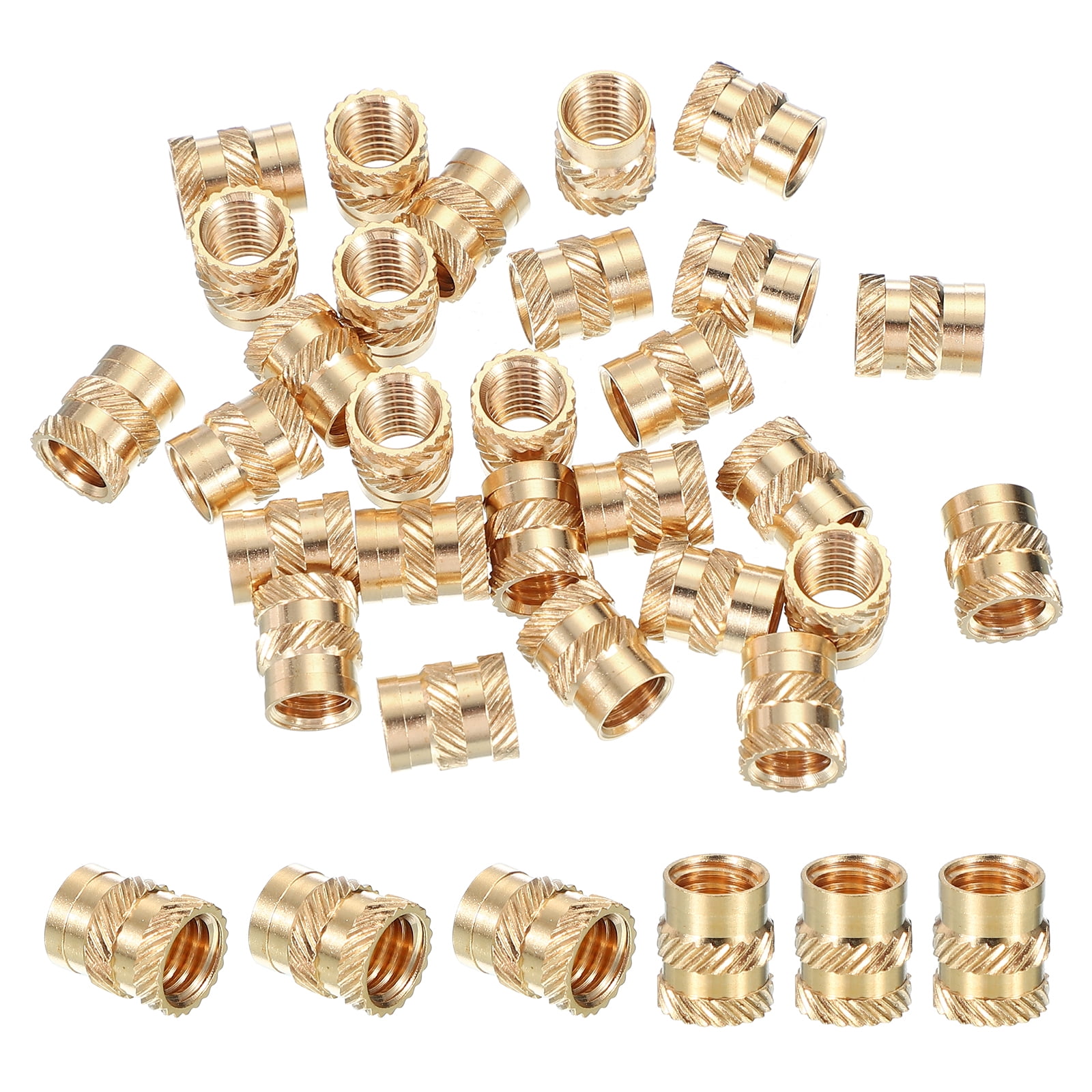 M8x12x10 mm Brass Threaded Insert, Metric knurled Nuts Heat Set Insert ...