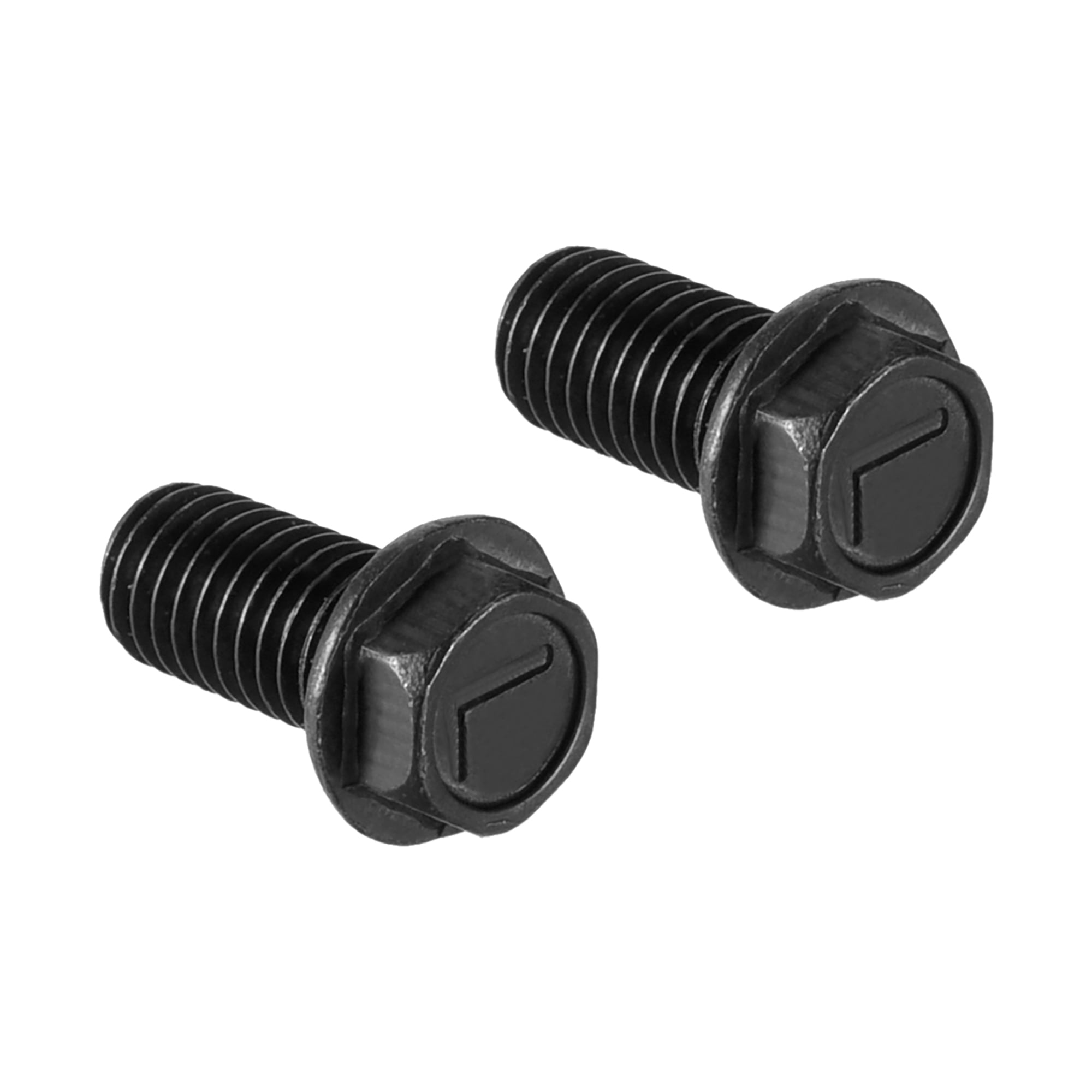 M8x16mm Hex Flange Bolts Left Hand Thread 8.8 Grade Black 2pcs ...
