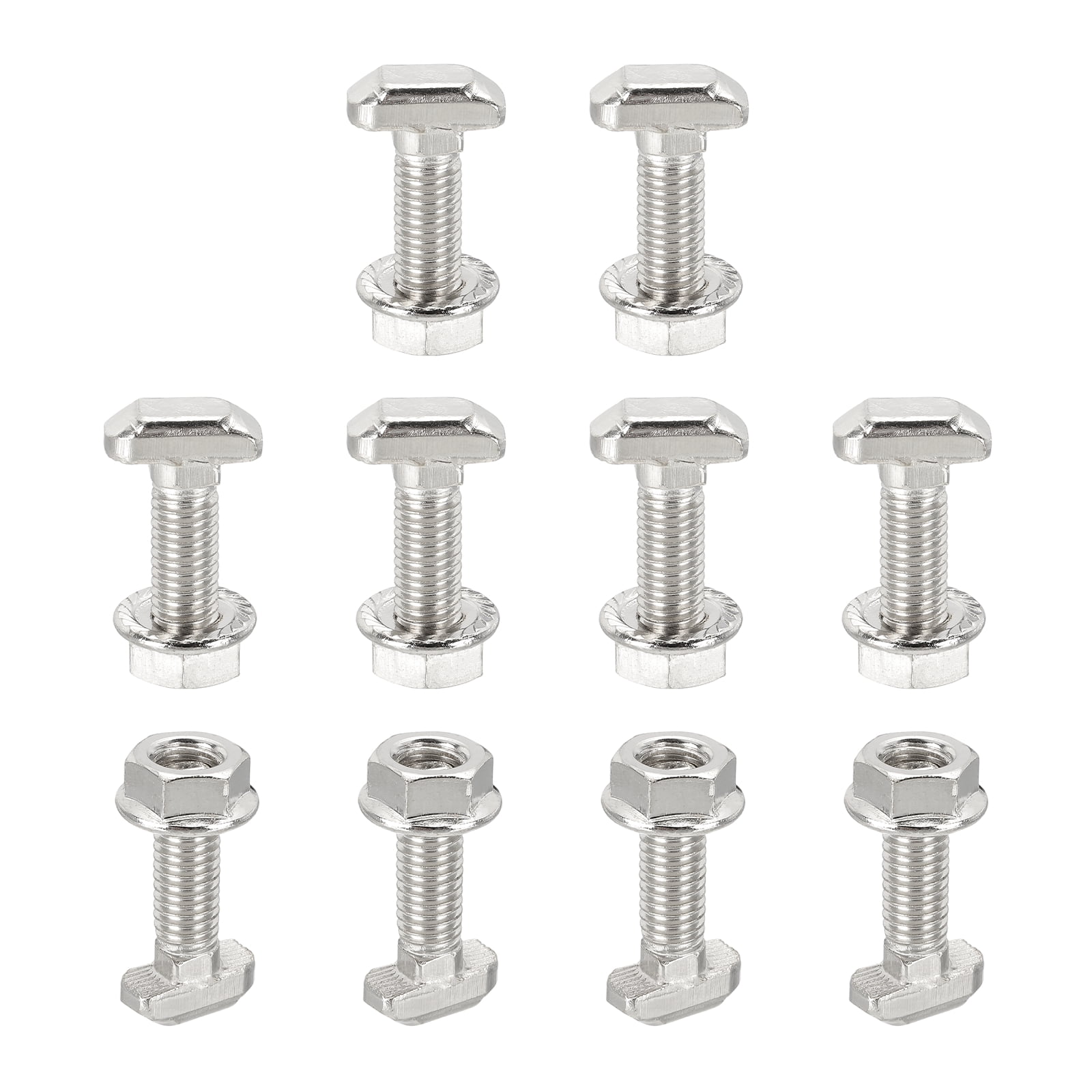 M8x25mm T-Slot Bolts, 10 Sets Drop-in Hammer Head Bolt with Nuts for 40 ...